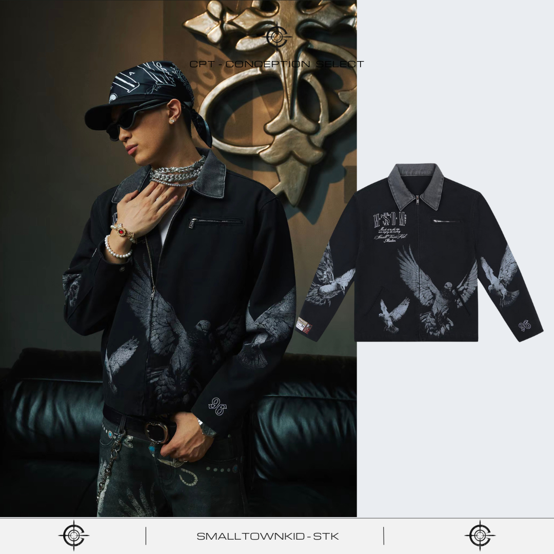 MEDM STK 聯名 和平鴿 短寬俐落 底特律外套（BOXY)