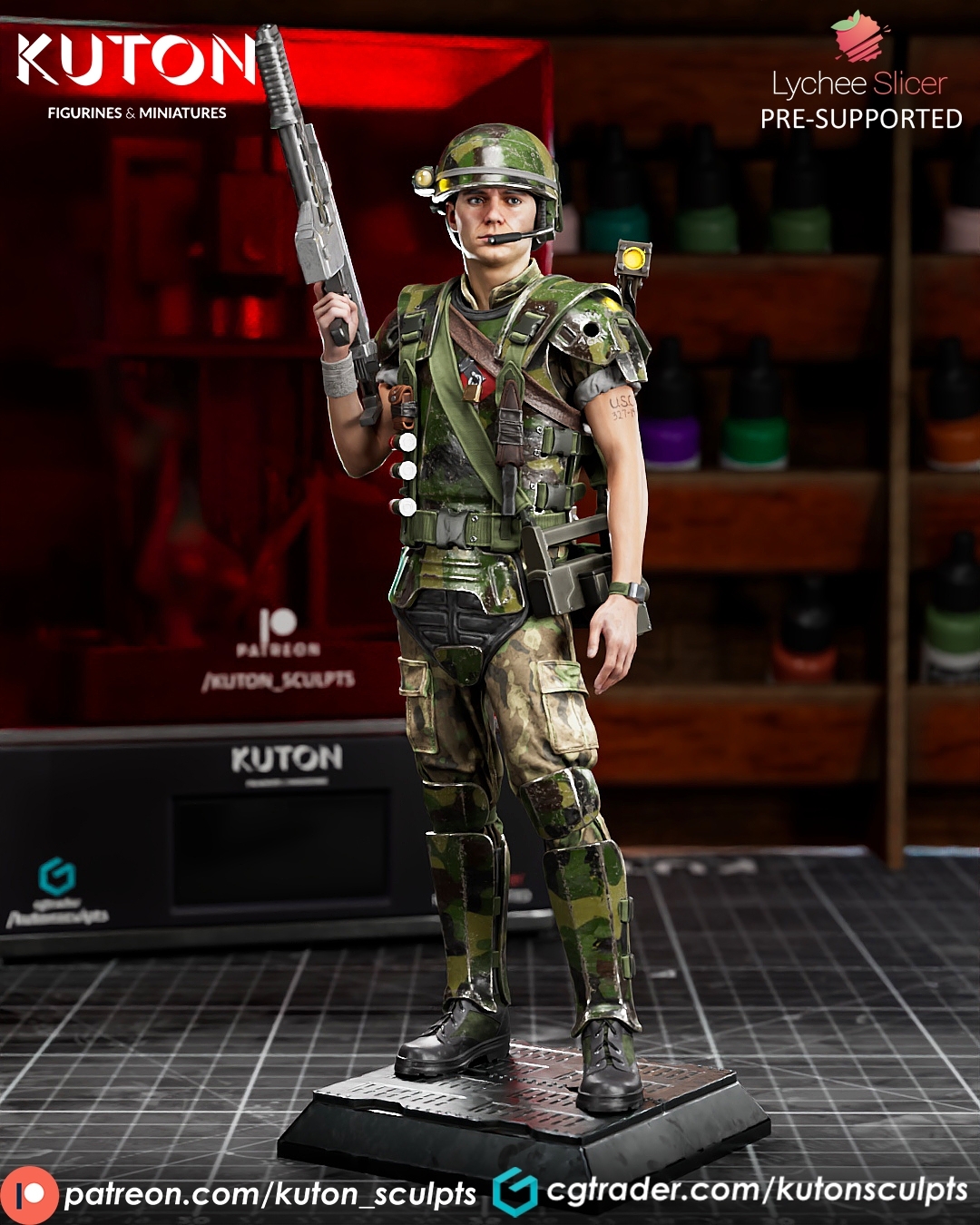 Kuton Sculpts - Corporal Hicks( 1/24 / Bust )