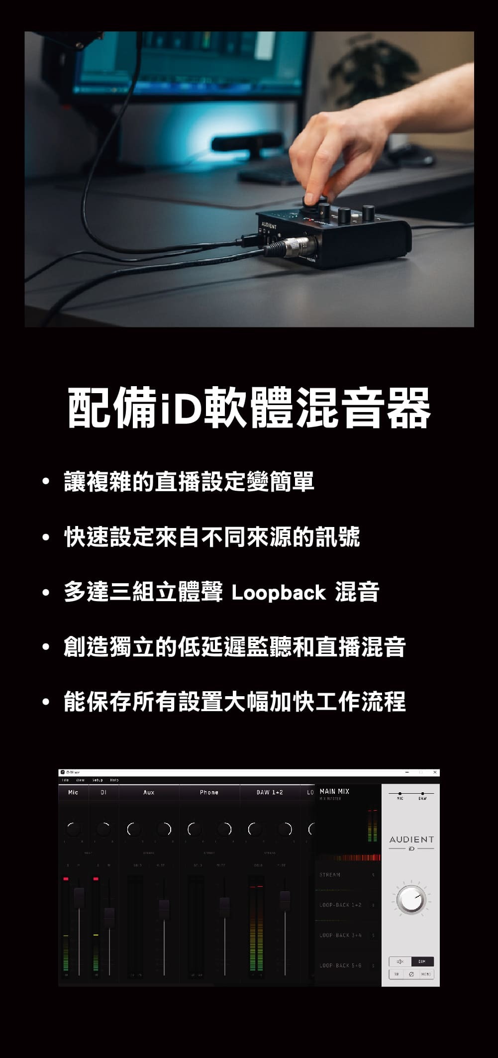 Audient iD4 Stream OTG 直播 USB錄音介面 公司貨 - PChome 24h購物