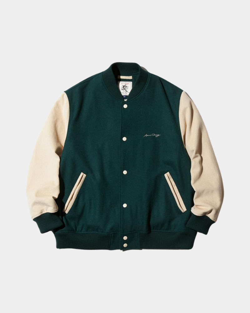 J.PRESS ORIGINALS - J.PRESS BOY VARSITY JACKET / GREEN