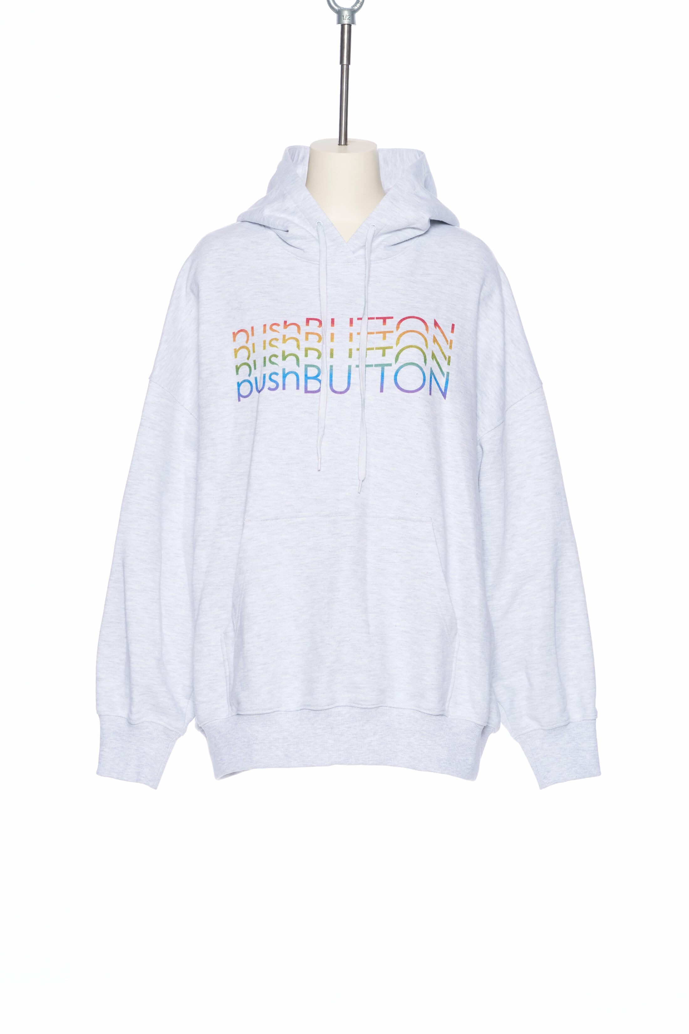 ZERO LOGO PRINT HOODIE-ZERO LIGHT GRAY LOGO PRINT HOODI