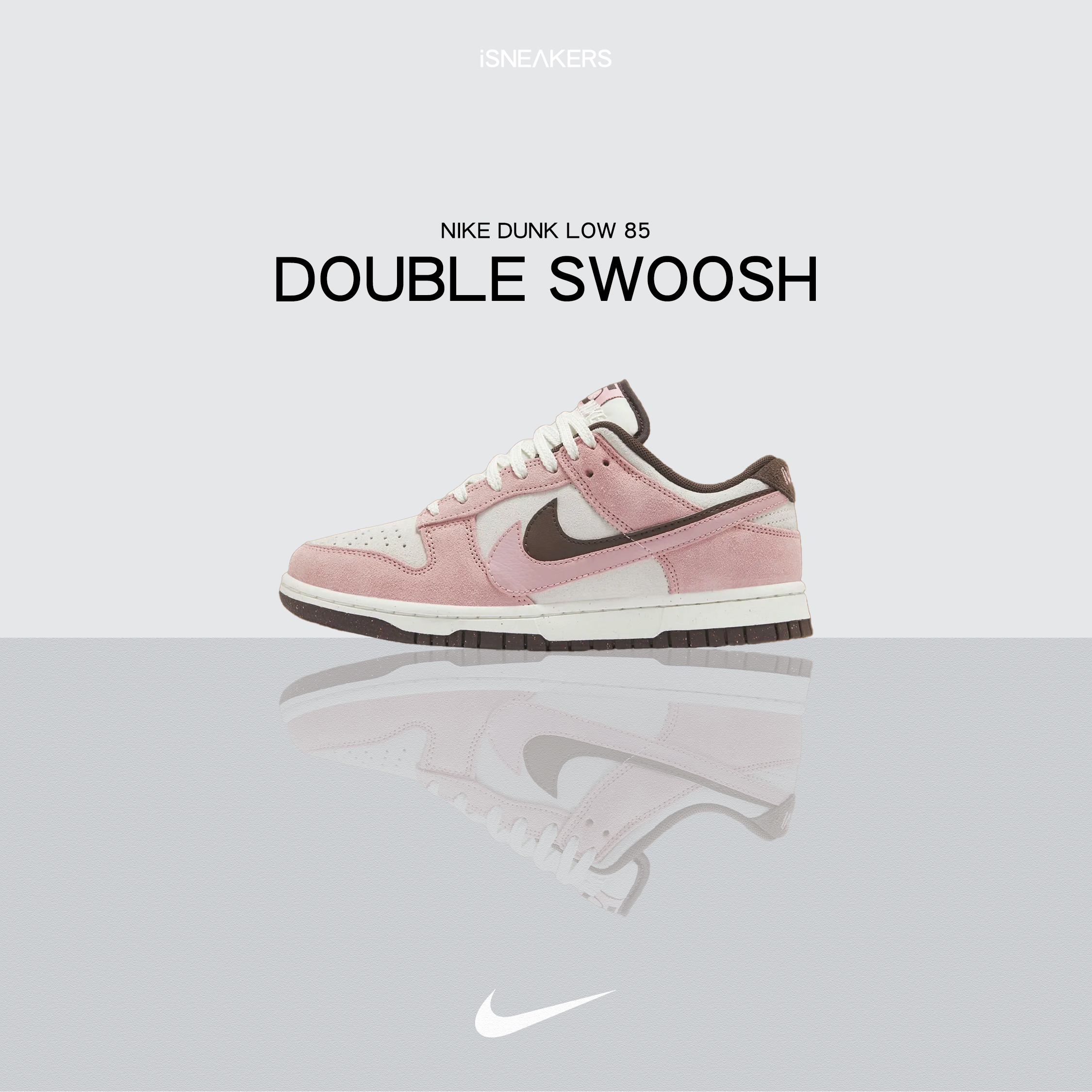iSNEAKERS｜Nike Dunk 85 "Double Swoosh" 粉色雙勾 HV1799-161