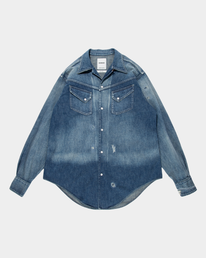 BOW WOW - 40S WESTERN DENIM SHIRTS / INDIGO AGING