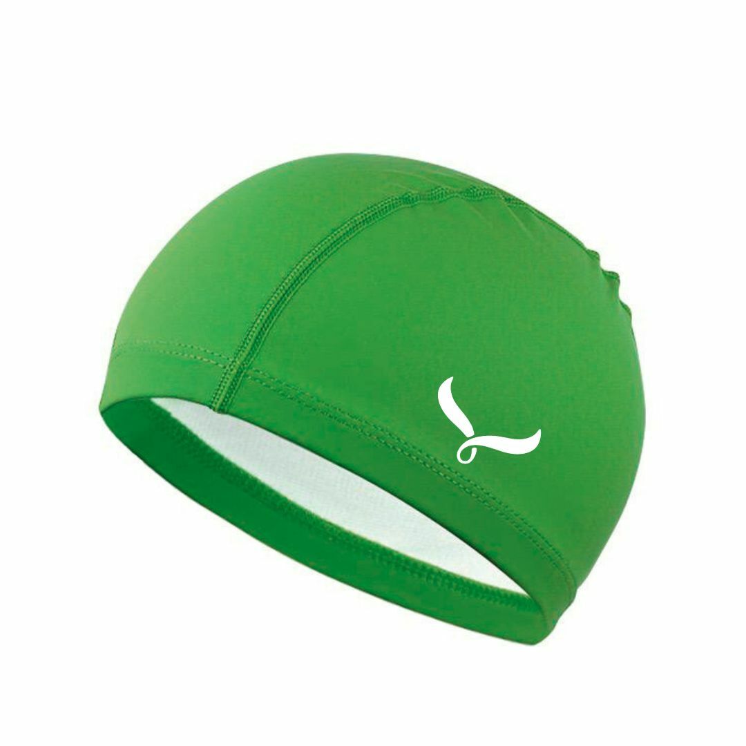 PU Coated Swimming Cap - Palm Tree Green