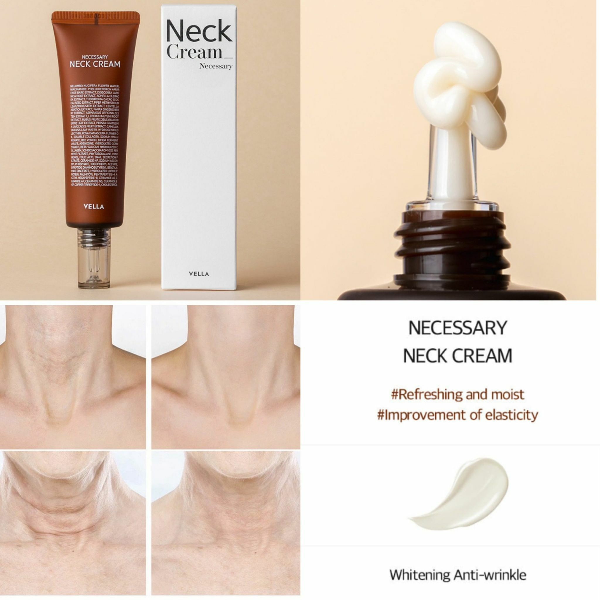 韓國VELLA NECK CREAM最新一代熨斗頸霜50ml #DS1283