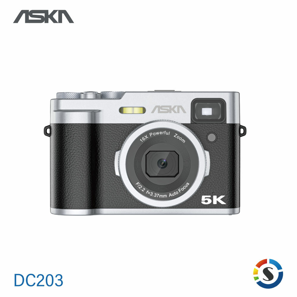 台灣品牌 ASKA DC203 懷舊復古數位相機（套組）