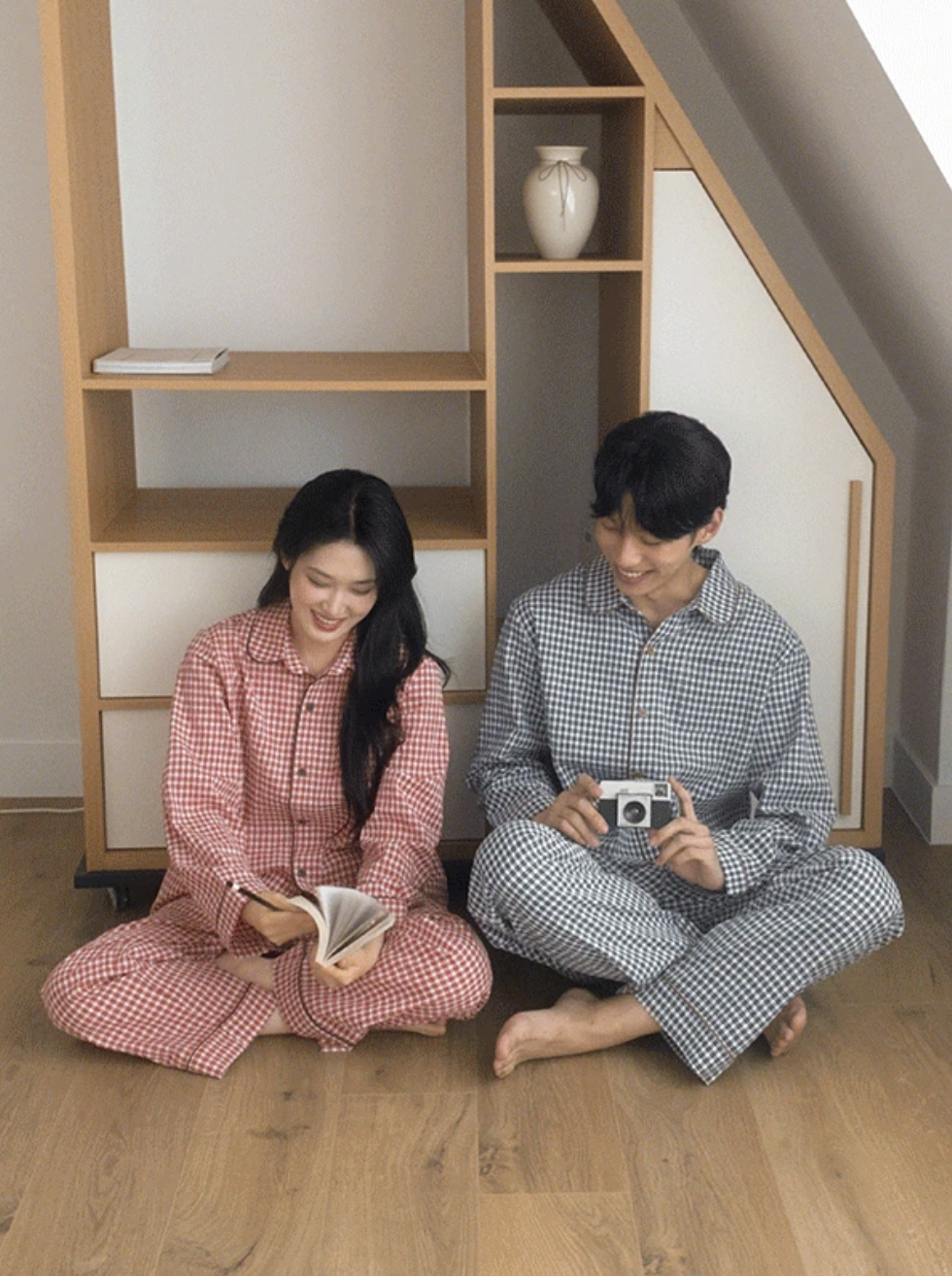 預訂｜Juuneedu Simone Gingham Check Pajamas Set (3 COLOR)