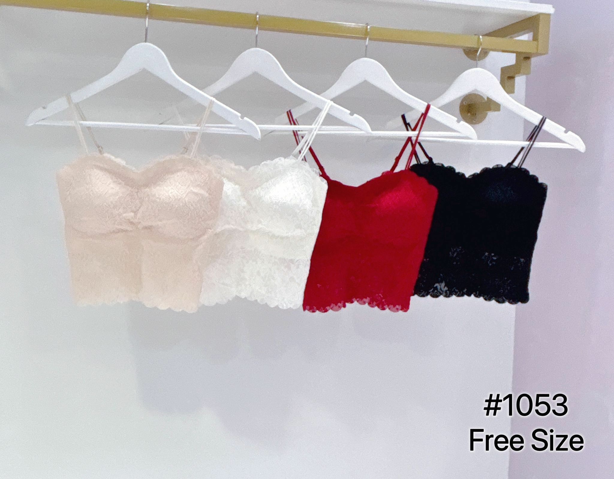 Bra Sleeveless Strap Lace Top [#1053]