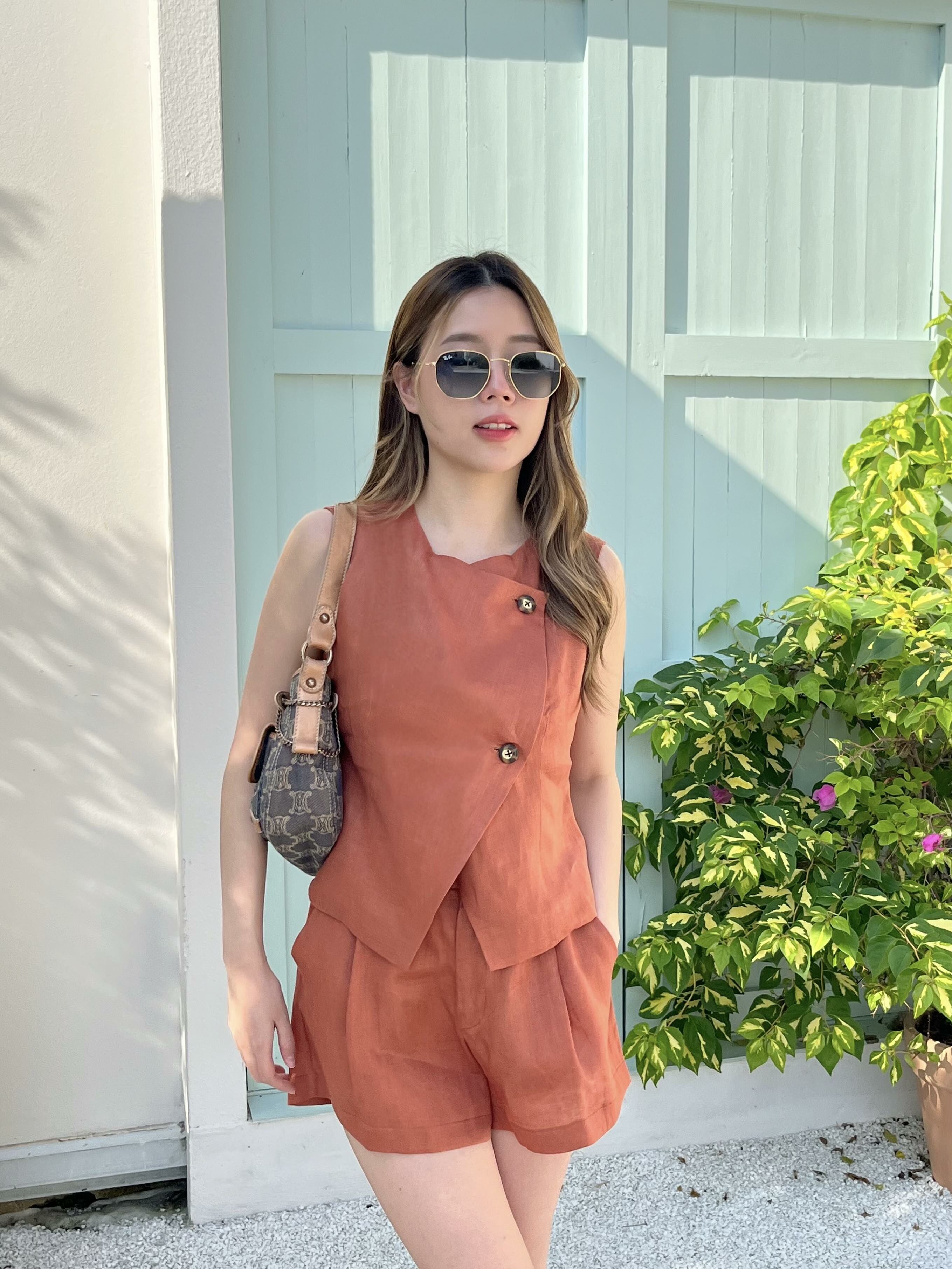 Logan Linen Set - Rust