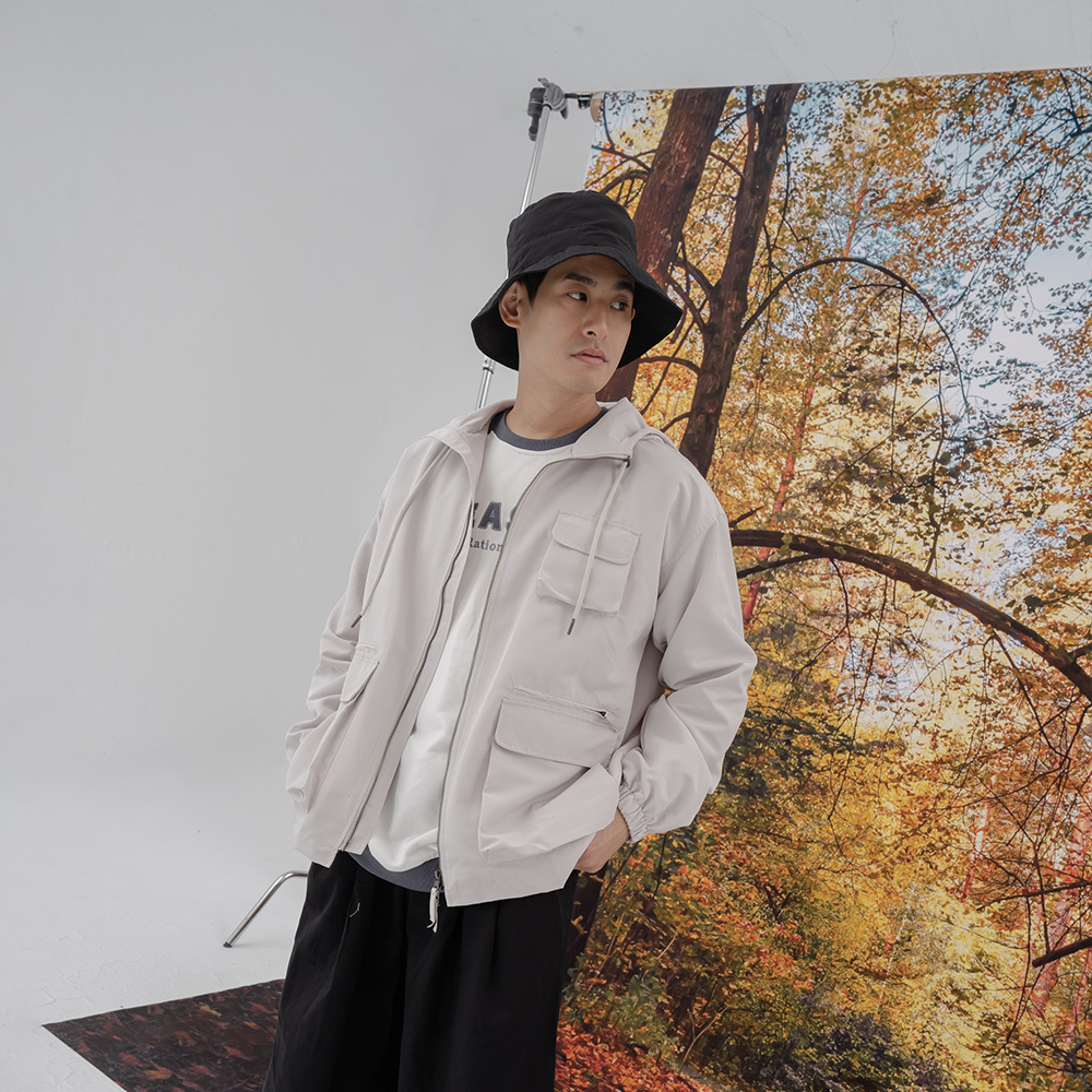 QUEENSHOP MALAYSIA｜ Multi-pocket raffle hat poncho