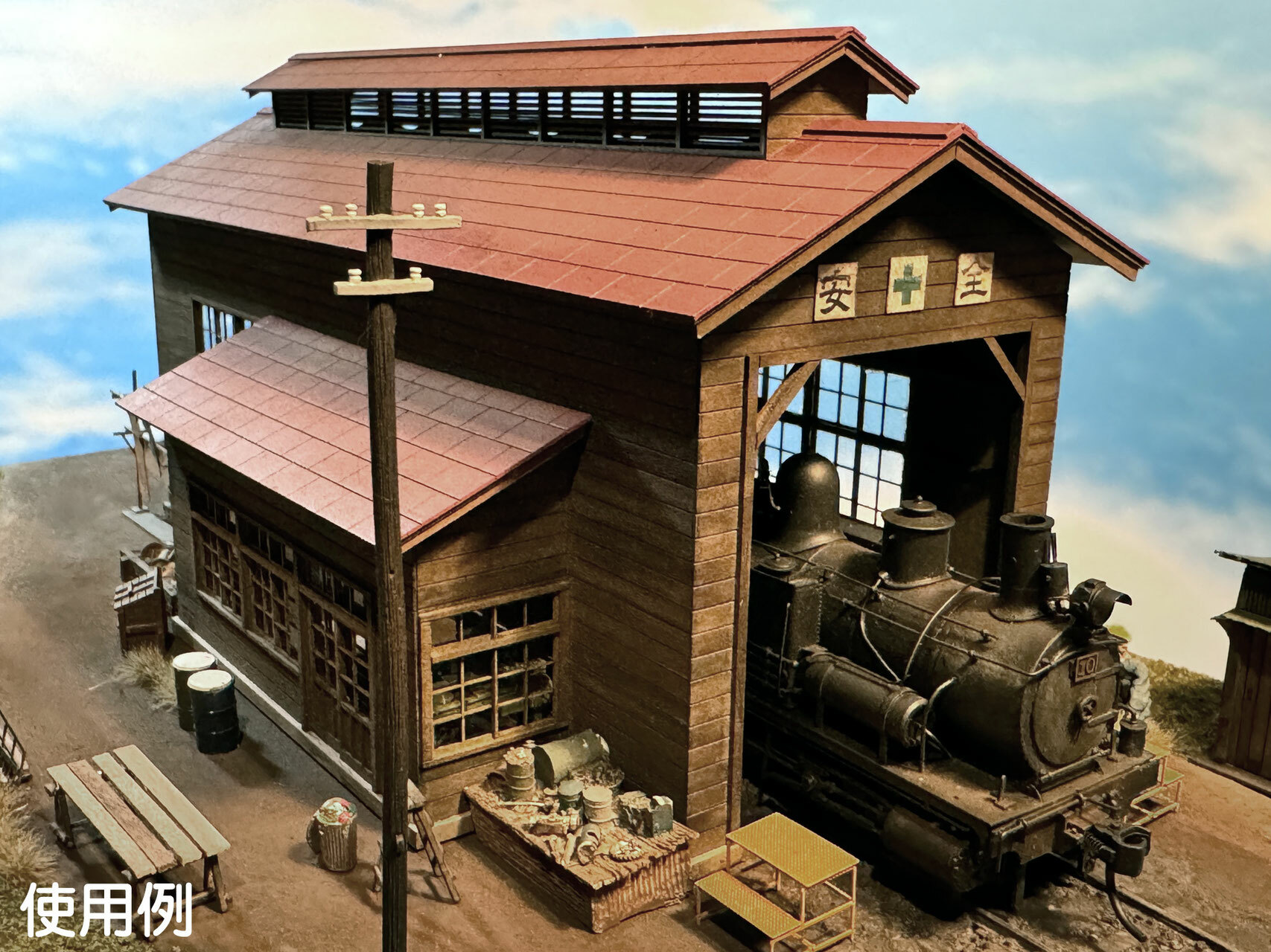 梅桜堂 ST-032-80C 1/80 木造單線機關庫 B .套件