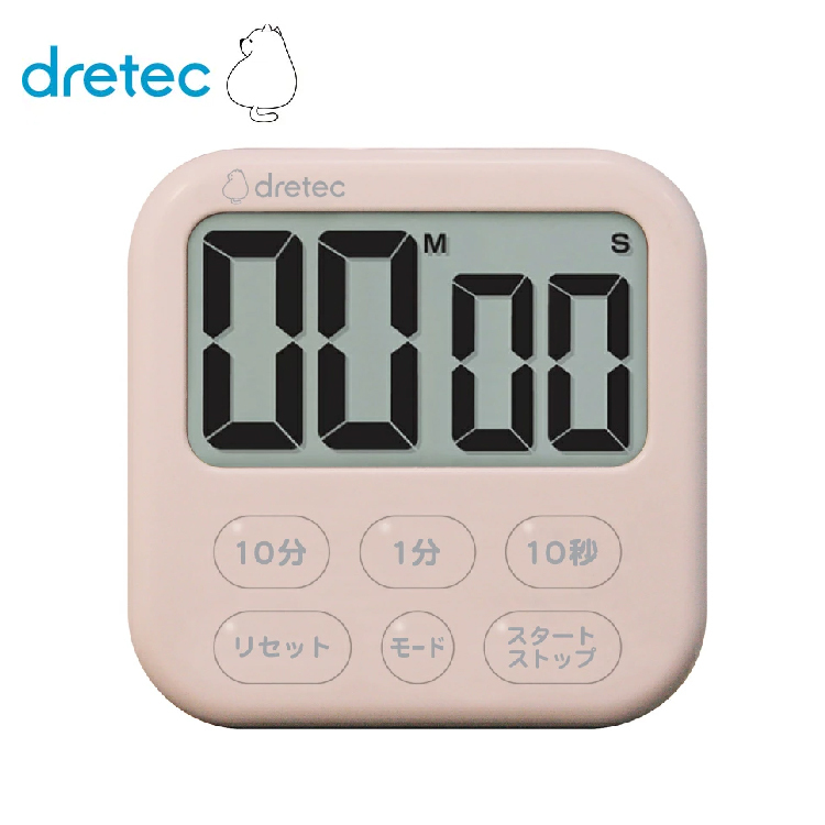 Dretec - Shabon6 Large screen timer【T-615PK】(Pink)