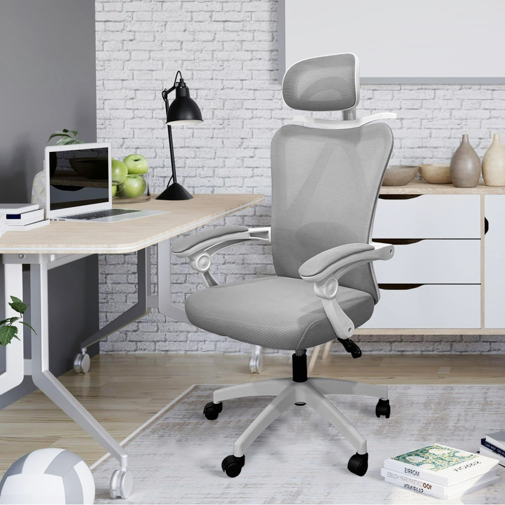 【AOTTO】3D頭枕透氣網布可調節人體工學電腦椅(KOC-202)