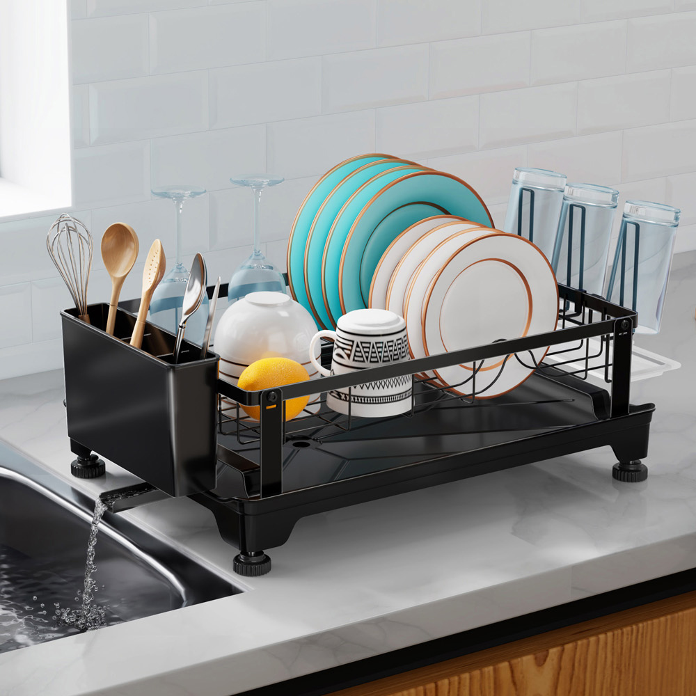 【AOTTO】簡約廚房碗盤收納瀝水架(KC-057)