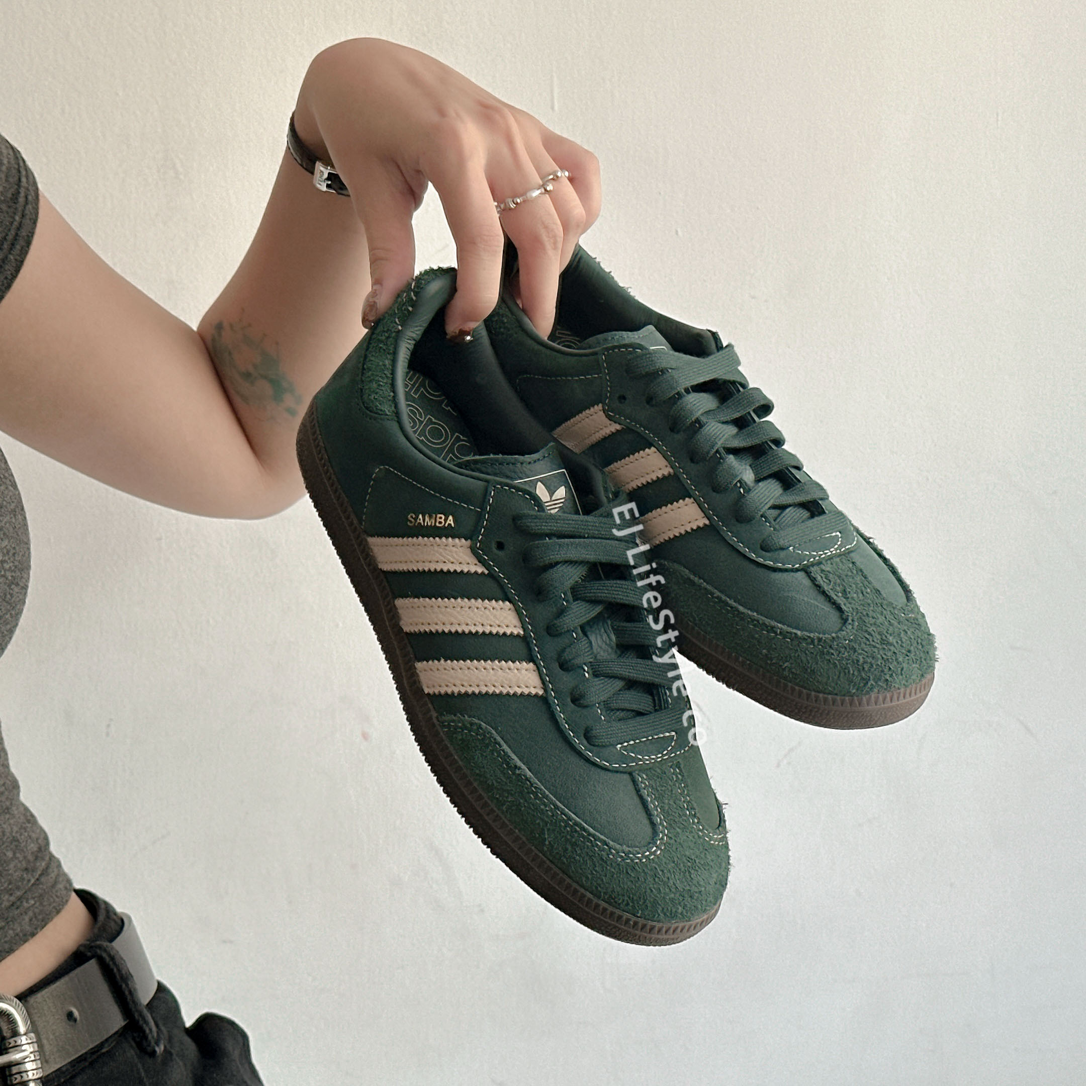 ADIDAS SAMBA OG 奶油綠洲 復古綠 外縫線 麂皮 焦糖底 女鞋 IG1986