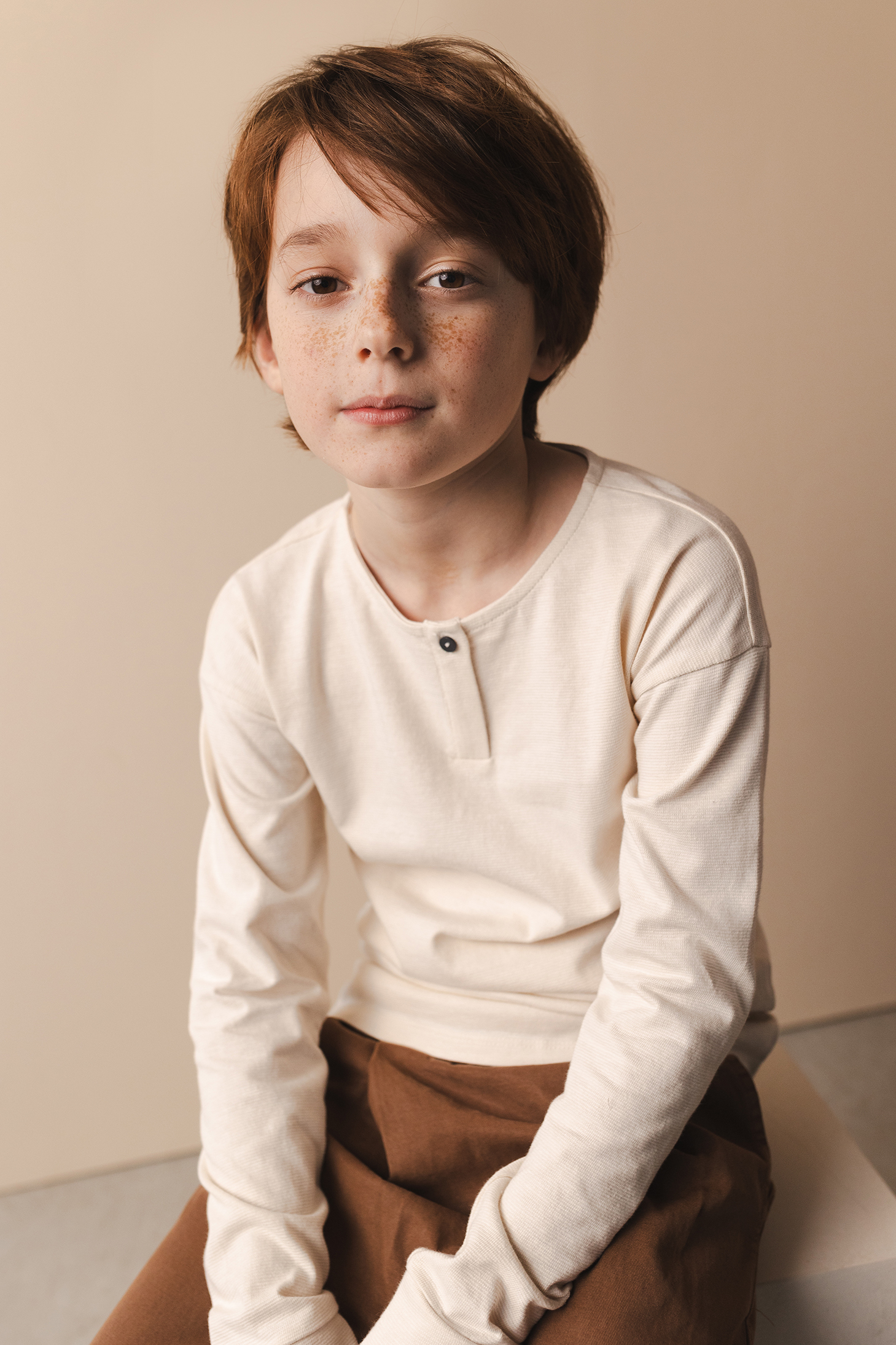 PHIL & PHAE | 亨利領落肩長袖 Henley top