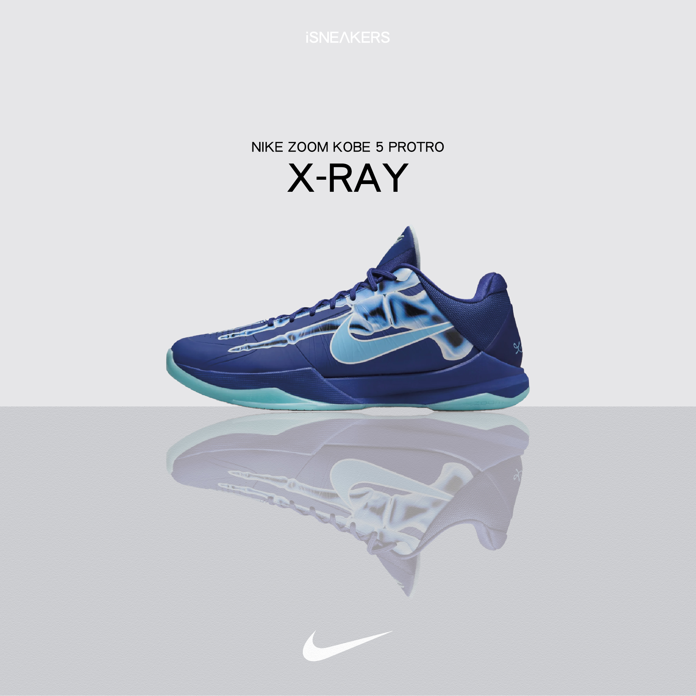 iSNEAKERS｜Nike Kobe 5 Protro "X-Ray" 夜光藍骨頭 HJ4303-400