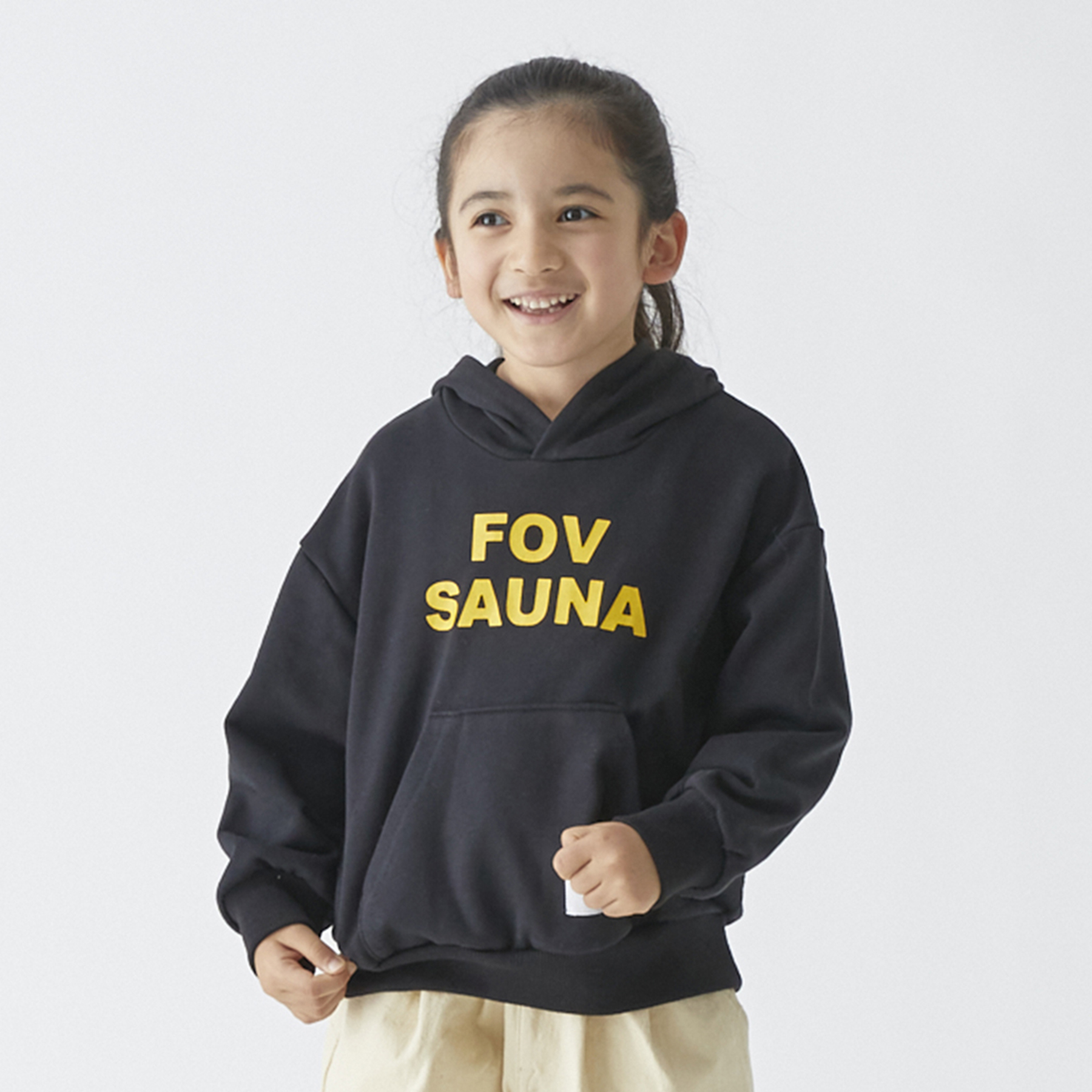 兒童SAUNA長袖上衣 F43-B01-07-KU-BK|home+y