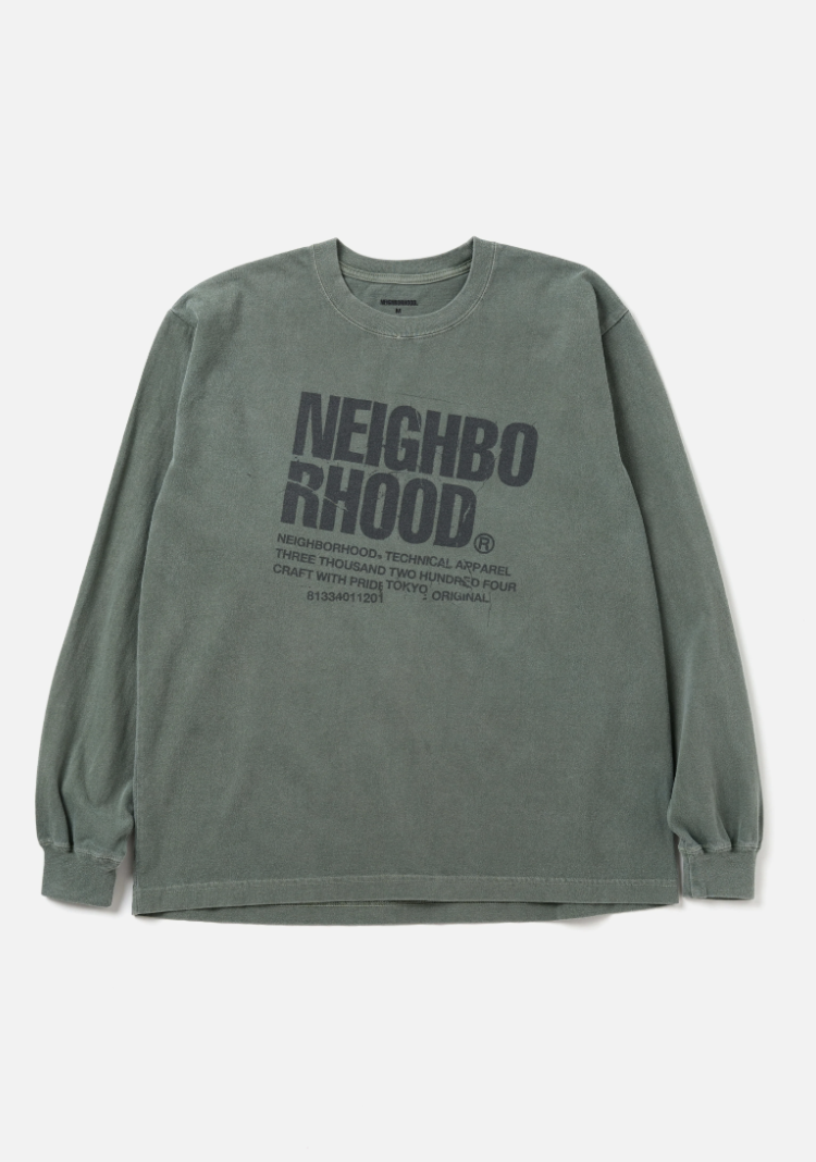 2024AW NEIGHBORHOOD NH TEE LS-11 NBHD 水洗 長T 現貨 242PCNH-