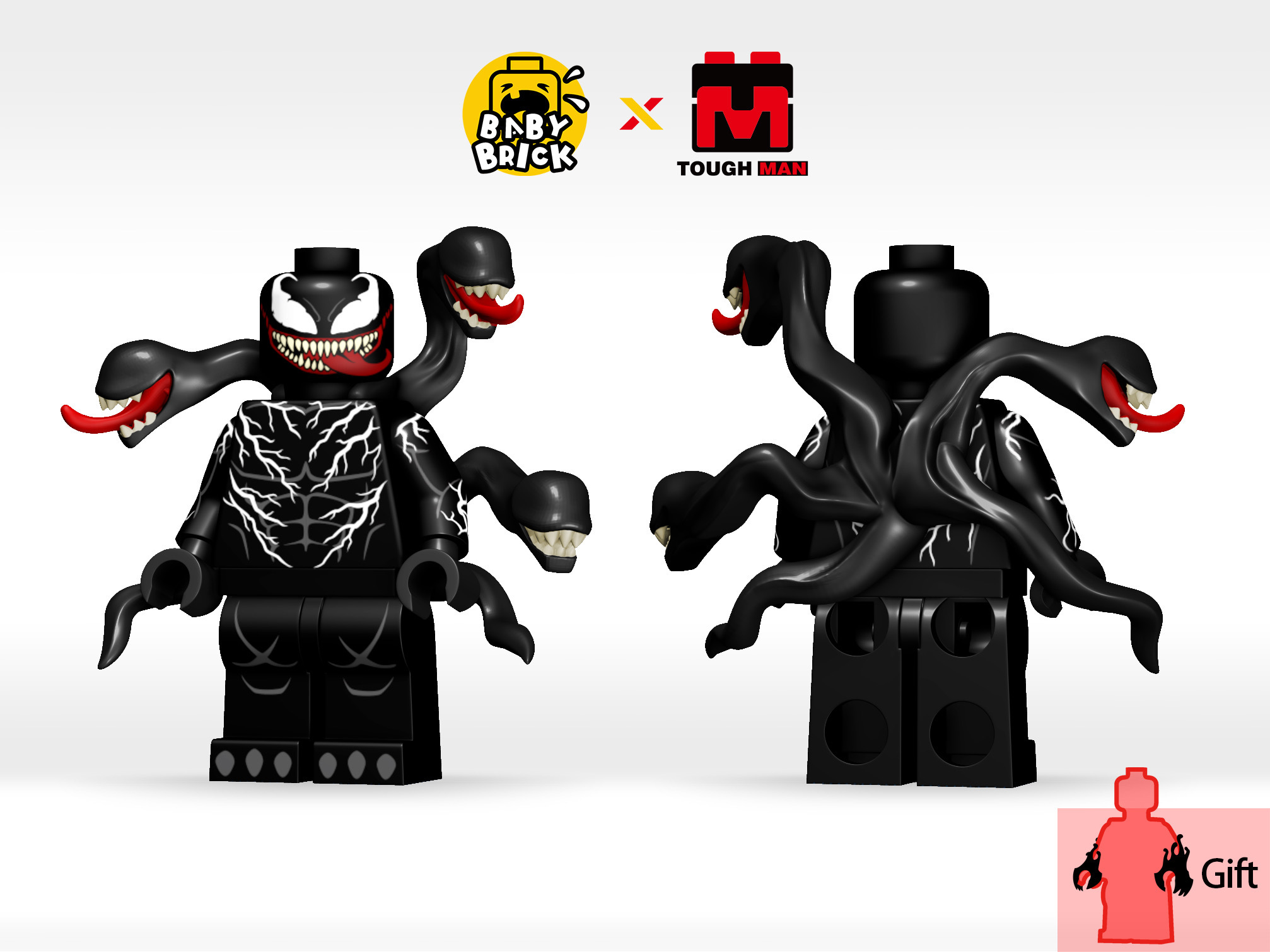 [Baby Brick x Tough][Preorder] Venom & Carnage [UVprint