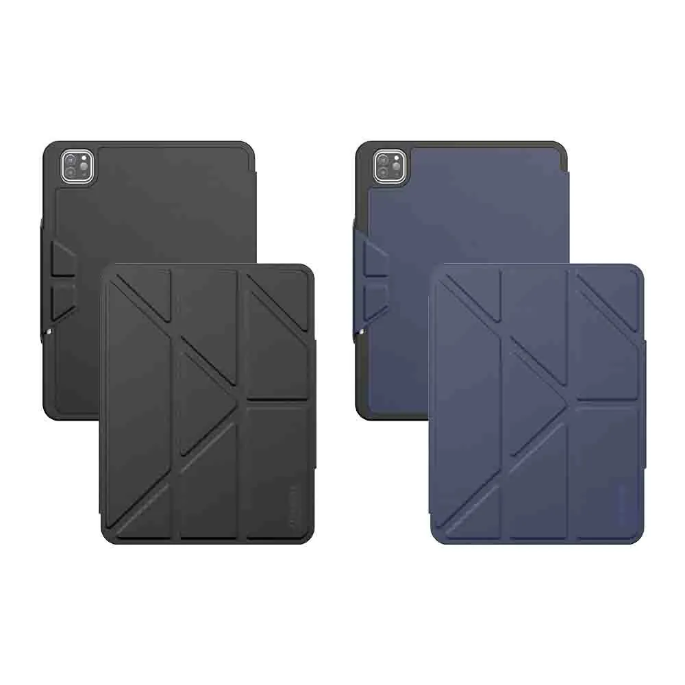 【JTLEGEND】Ness Pro 相機快取多角度折疊防潑水布紋保護殼(含Apple pencil槽+磁扣)