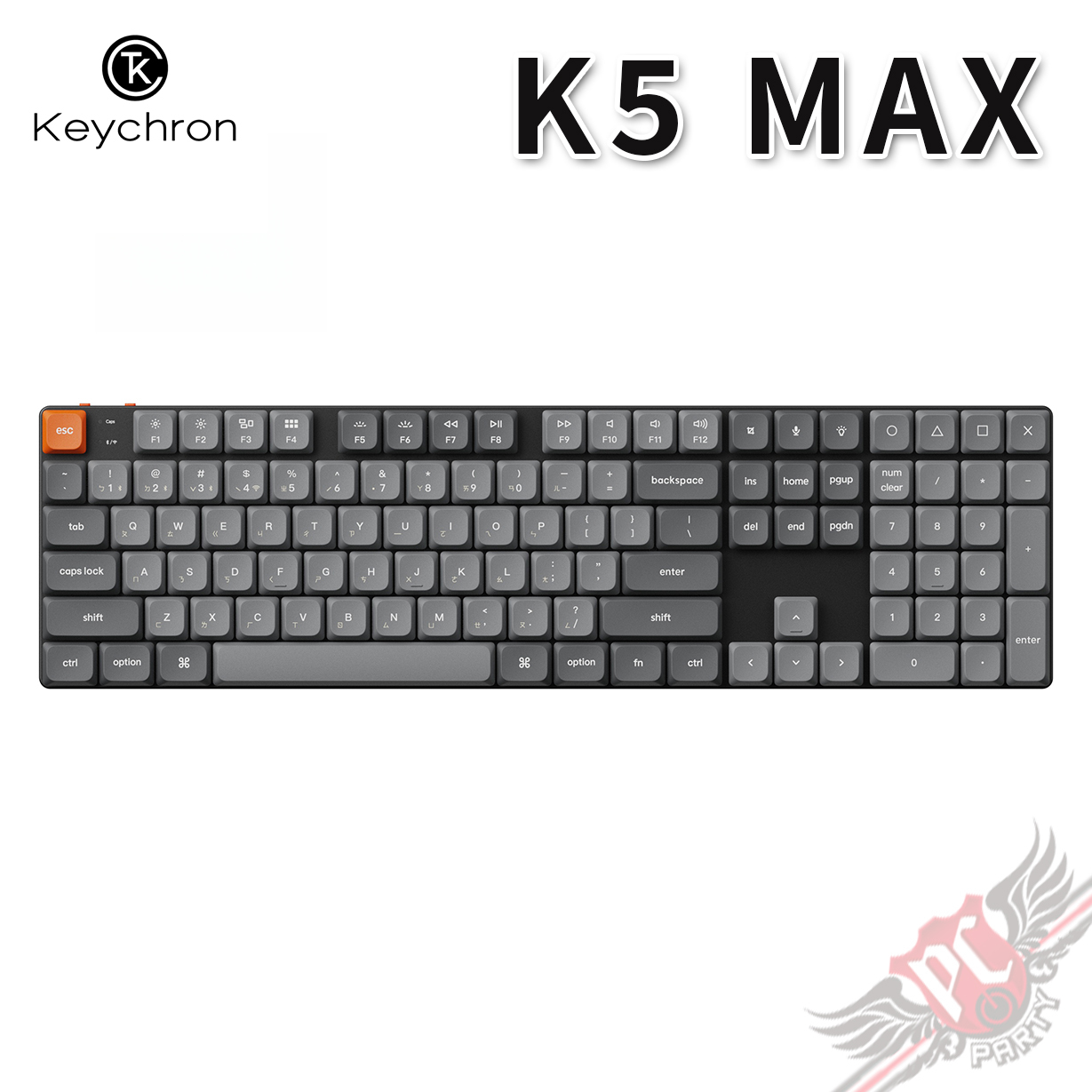 PC PARTY Keychron K5 Max 100% 三模機械鍵盤 Mac/Win 熱插拔