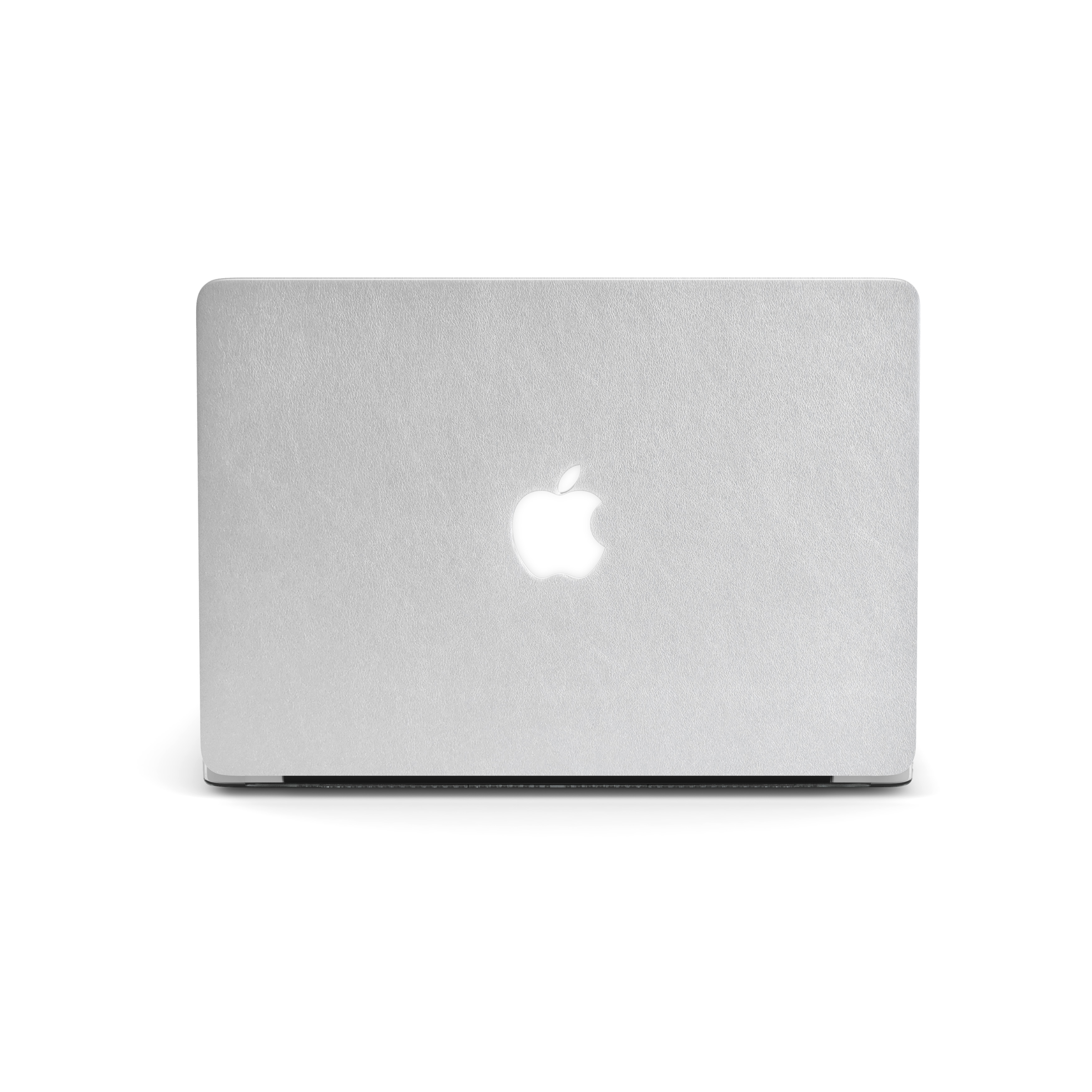 霧面銀色皮革 MacBook 全包防刮保護殼｜APIOU