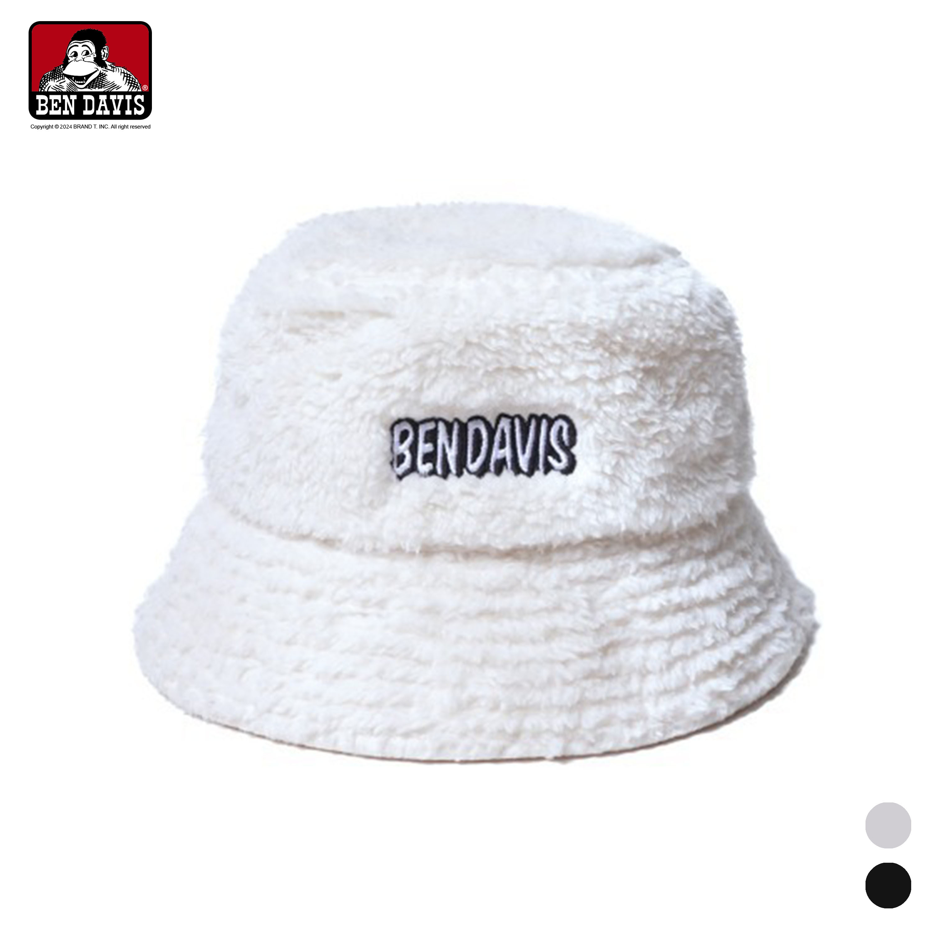 【BEN DAVIS】BOA BRIMDOWN HAT 刺繡 LOGO 字體 絨毛 漁夫帽 2色