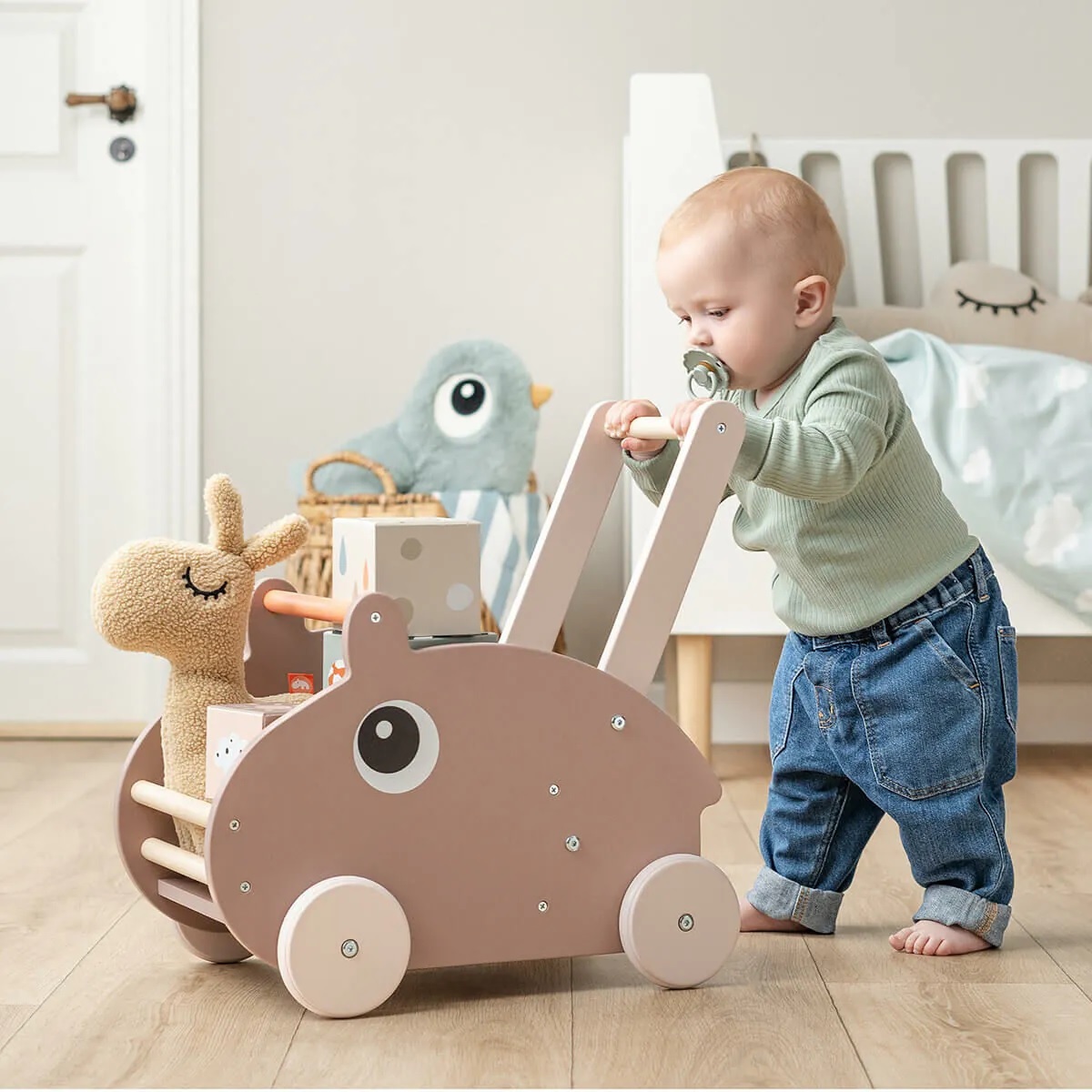 丹麥 Done by deer 學步推車-河馬款【安琪兒婦嬰百貨】