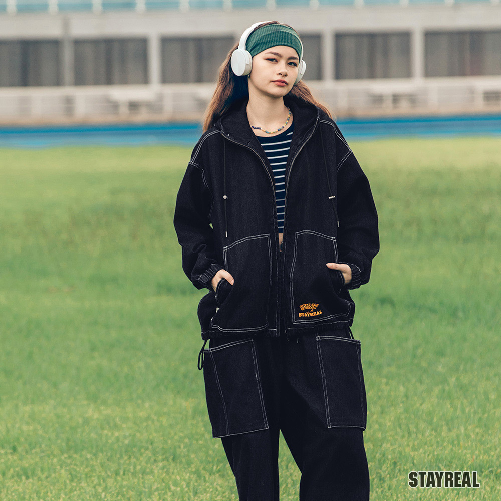 STAYREAL REAL丹寧連帽外套