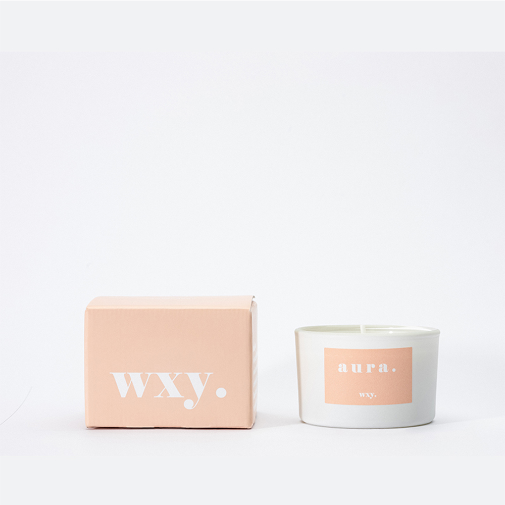 WXY-經典mini蠟燭-aura. 雲杉 & 琥珀絨 / 95g