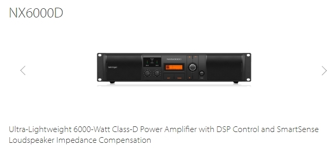 Behringer NX6000D 6000W Amplifier DSP 喇叭功放音響系統 擴音機
