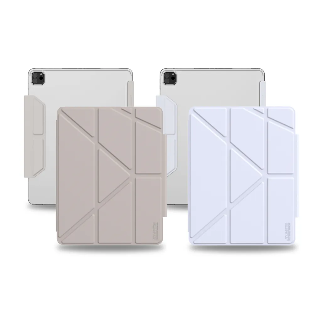 【JTLEGEND】iPad Pro 2024 Ness Pro 13吋 相機快取多角度折疊防潑水布紋保護殼