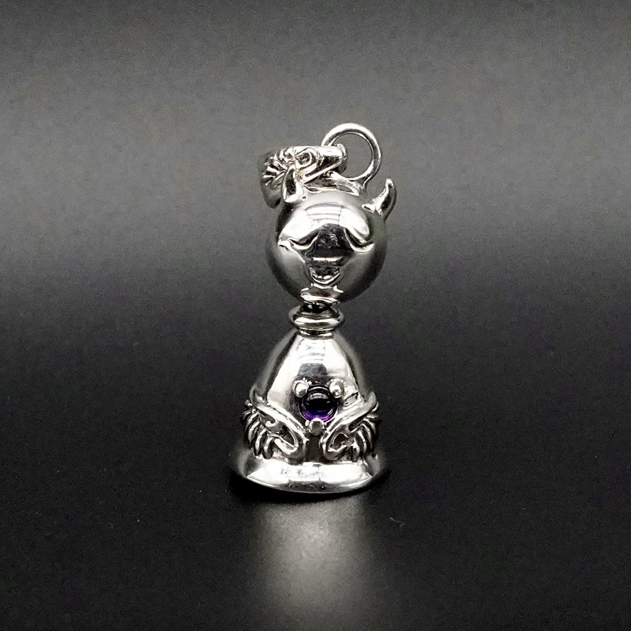 Lovely Devil Bell Charm/Amethyst