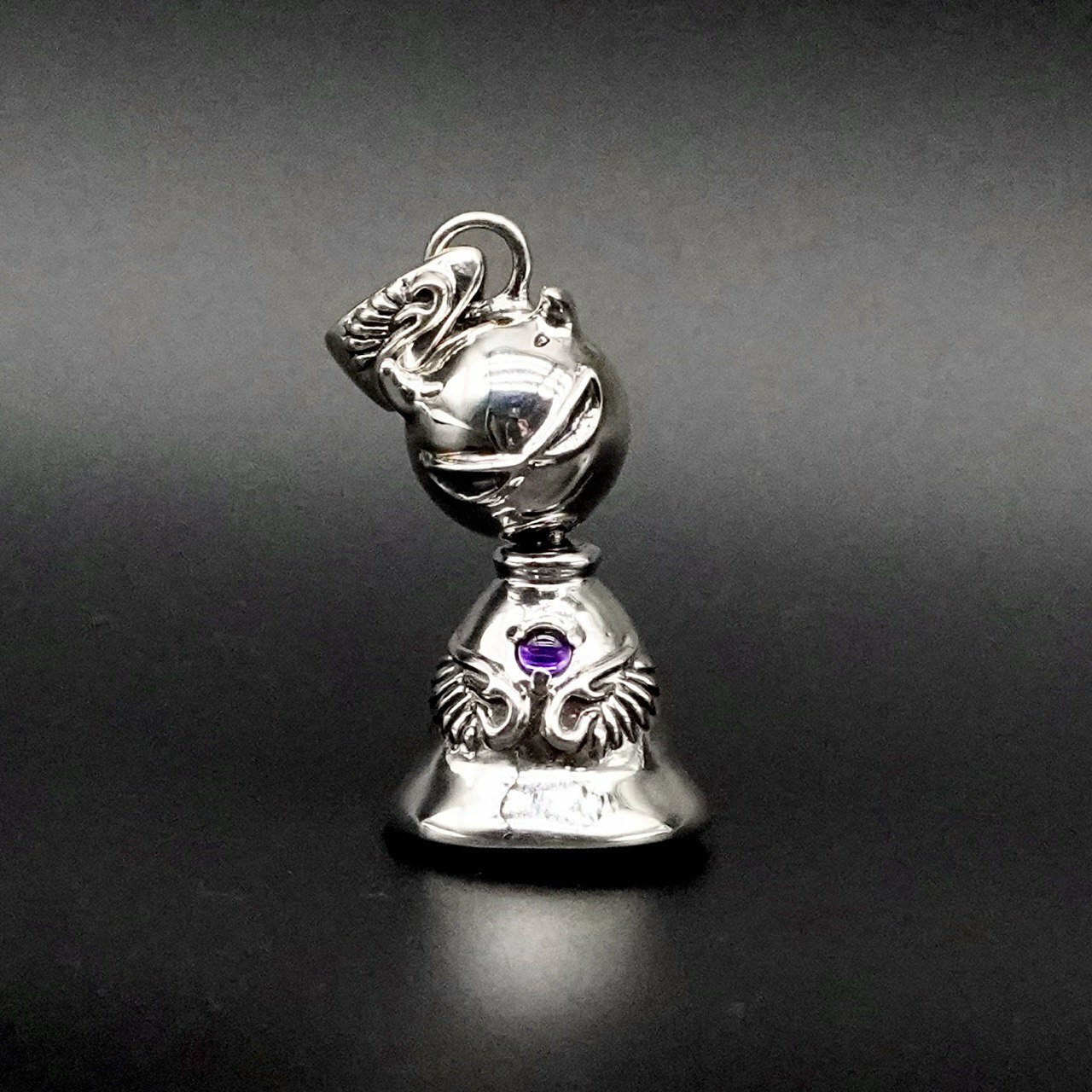 Smart Devil Bell Charm/Amethyst
