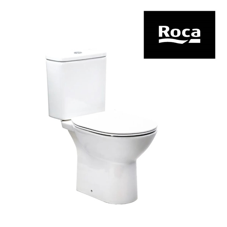 Roca "Debba Round Rimless" Close-Coupled Toilet