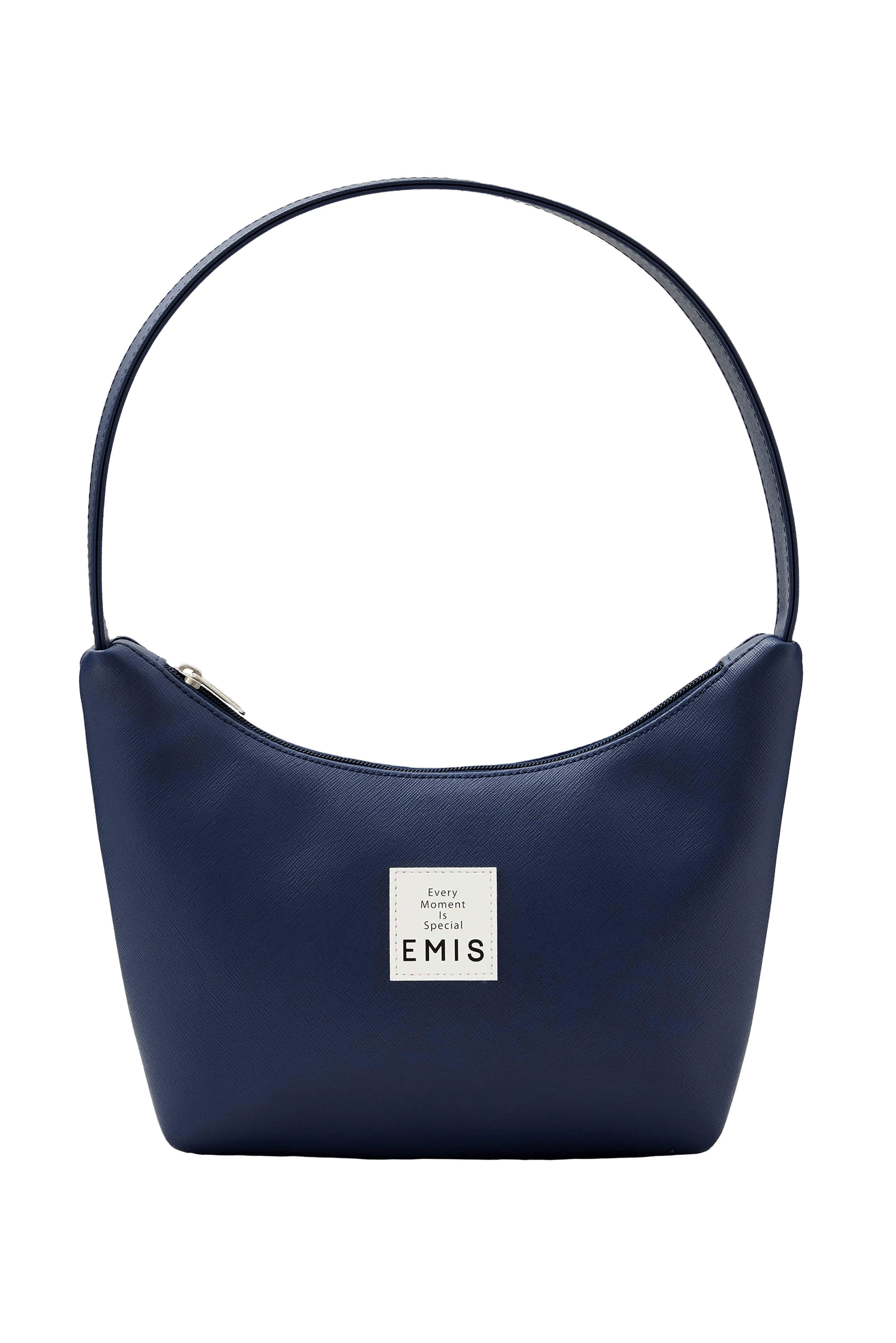 emis NEW LEATHER HOBO BAG - NAVY