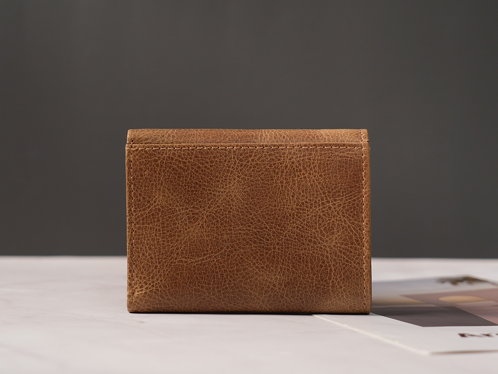 牛皮/皮夾【CALTAN】文藝三折扣式真皮短夾-四色(075268)