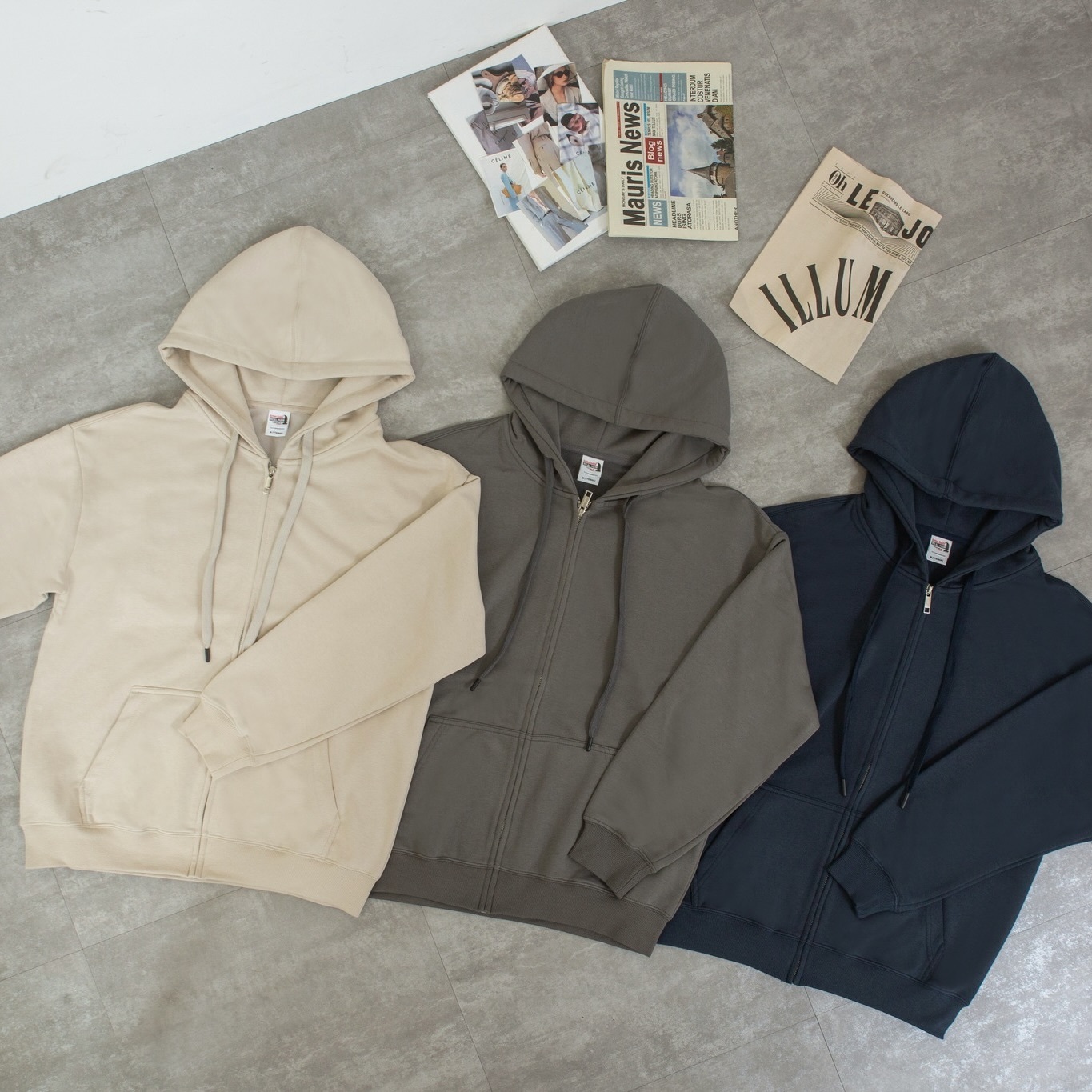 【快速出貨】Arrive Guide 重磅寬版 落肩 無刷毛 連帽 外套 [AG3000]