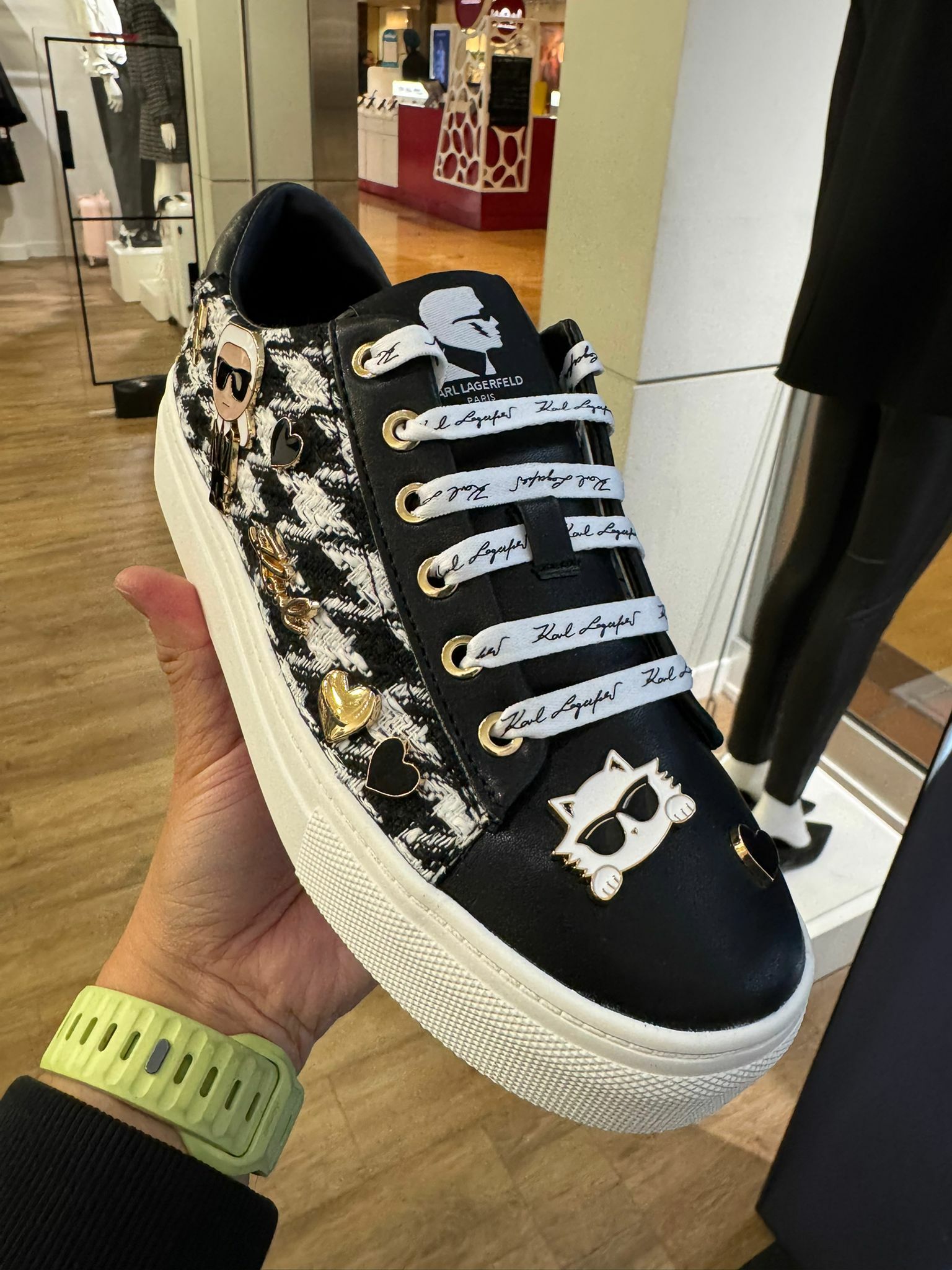 Karl lagerfeld Cate Pins 老佛爺運動鞋 (黑格仔 Plaid Black)