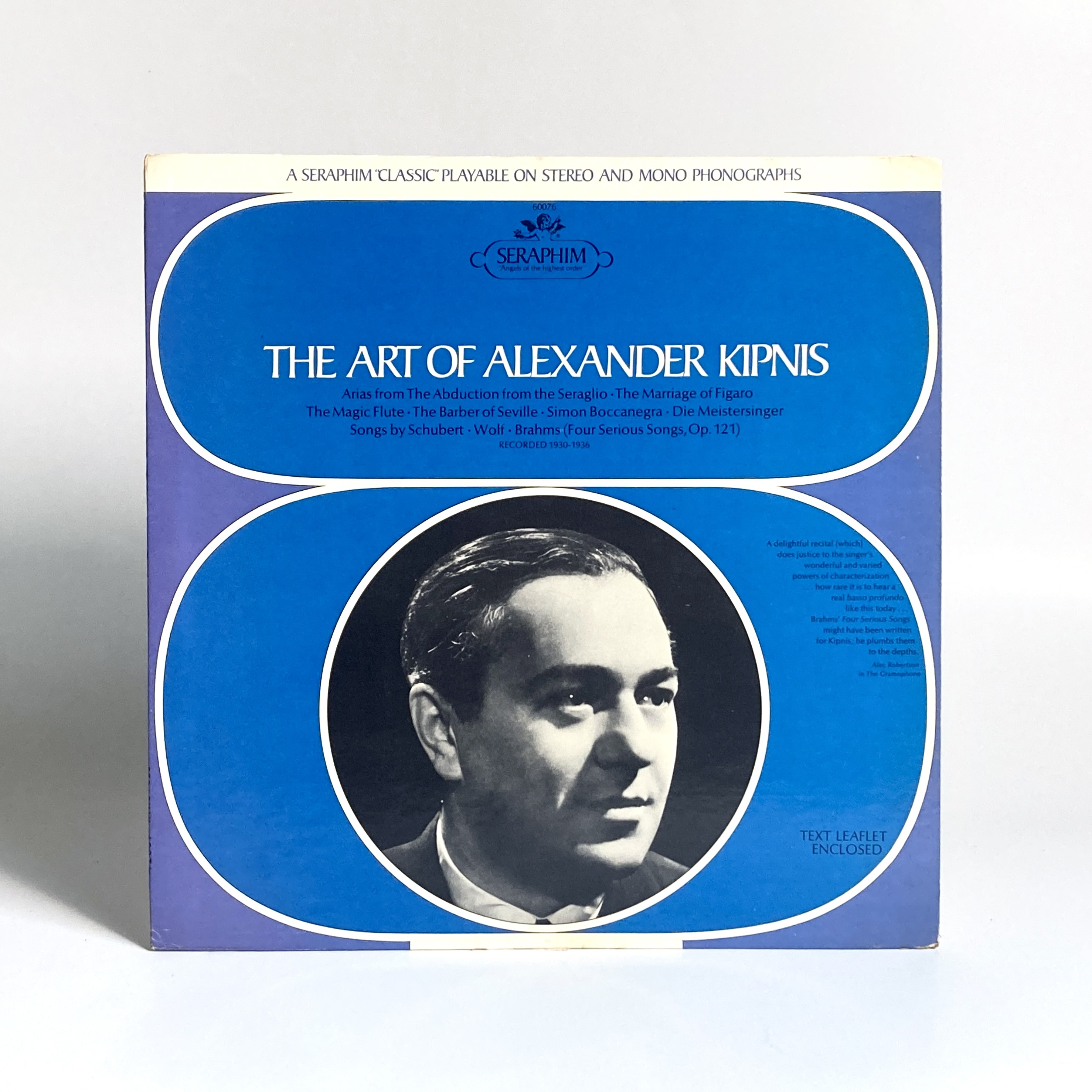 黑膠唱片封面 A｜TEH ART OF ALEXANDER KIPNIS