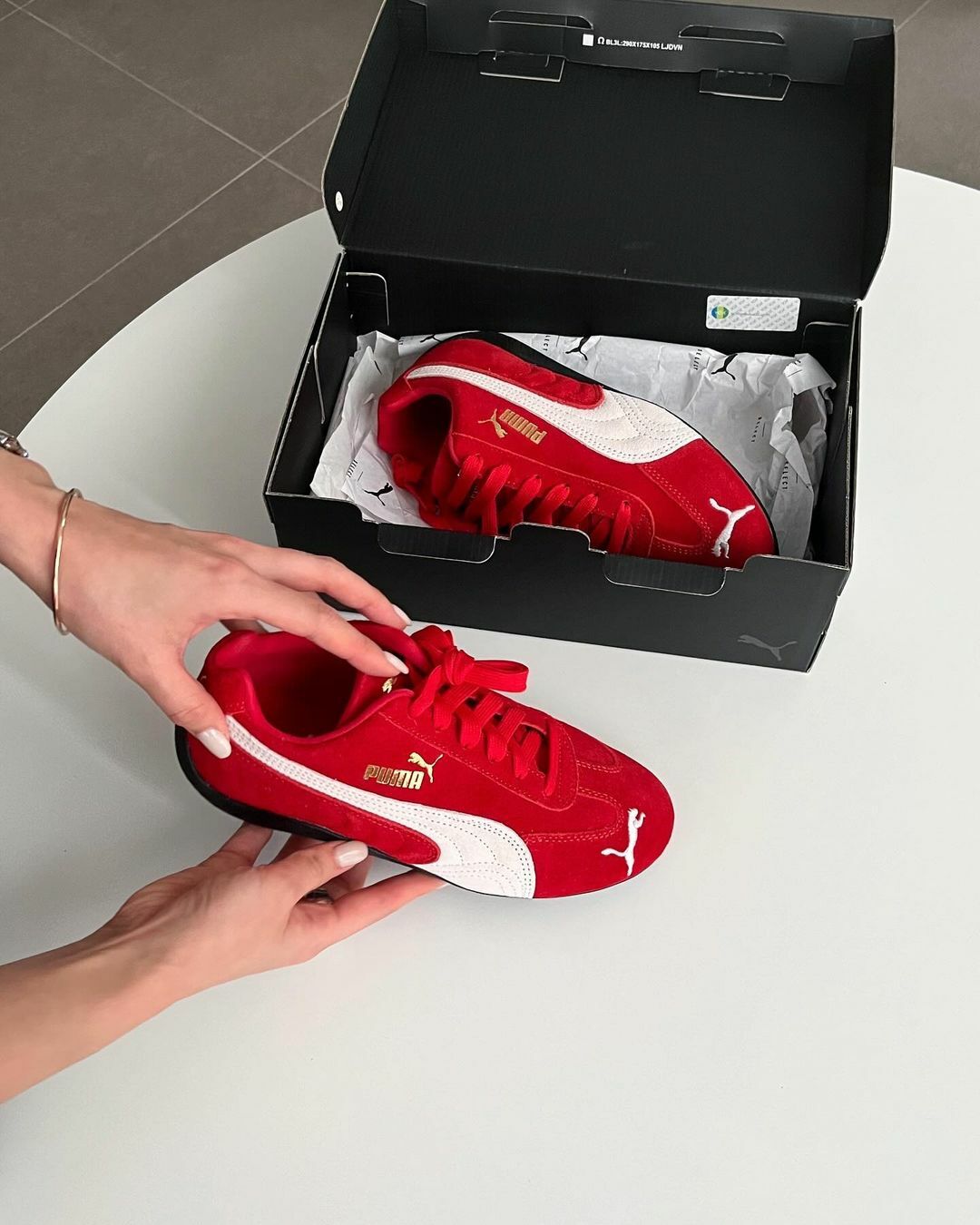 PUMA Speedcat OG Rose同款 黑色 紅色 小LOGO 賽車 復古鞋 39884601