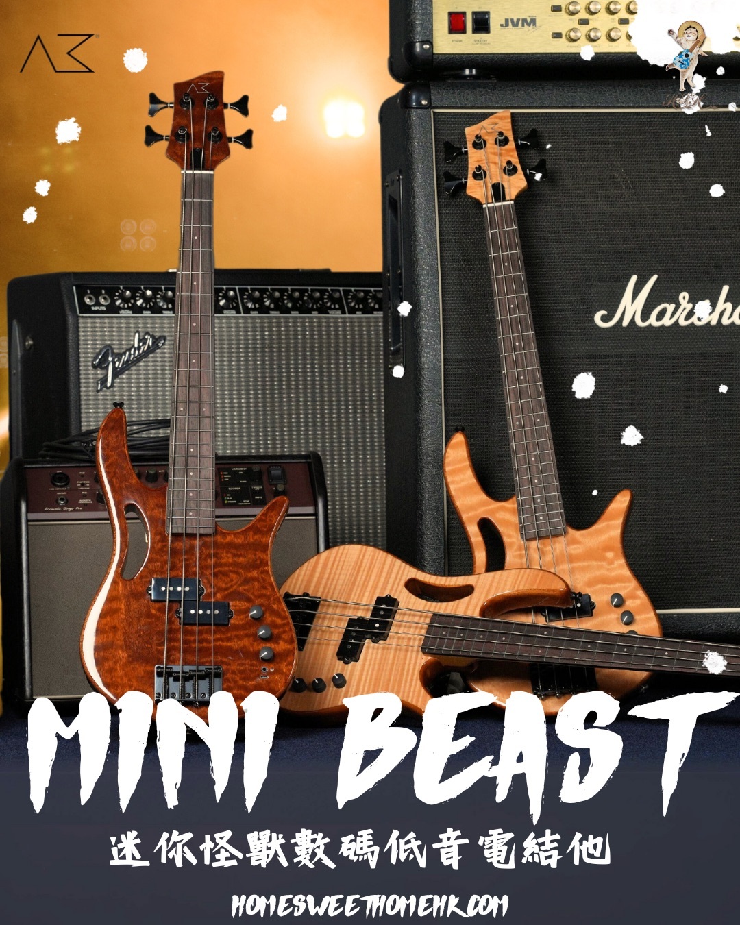 Akama 32吋迷你Digital Bass低音結他Mini Beast🤏🏼從此練習無需複雜設備和設置⚙