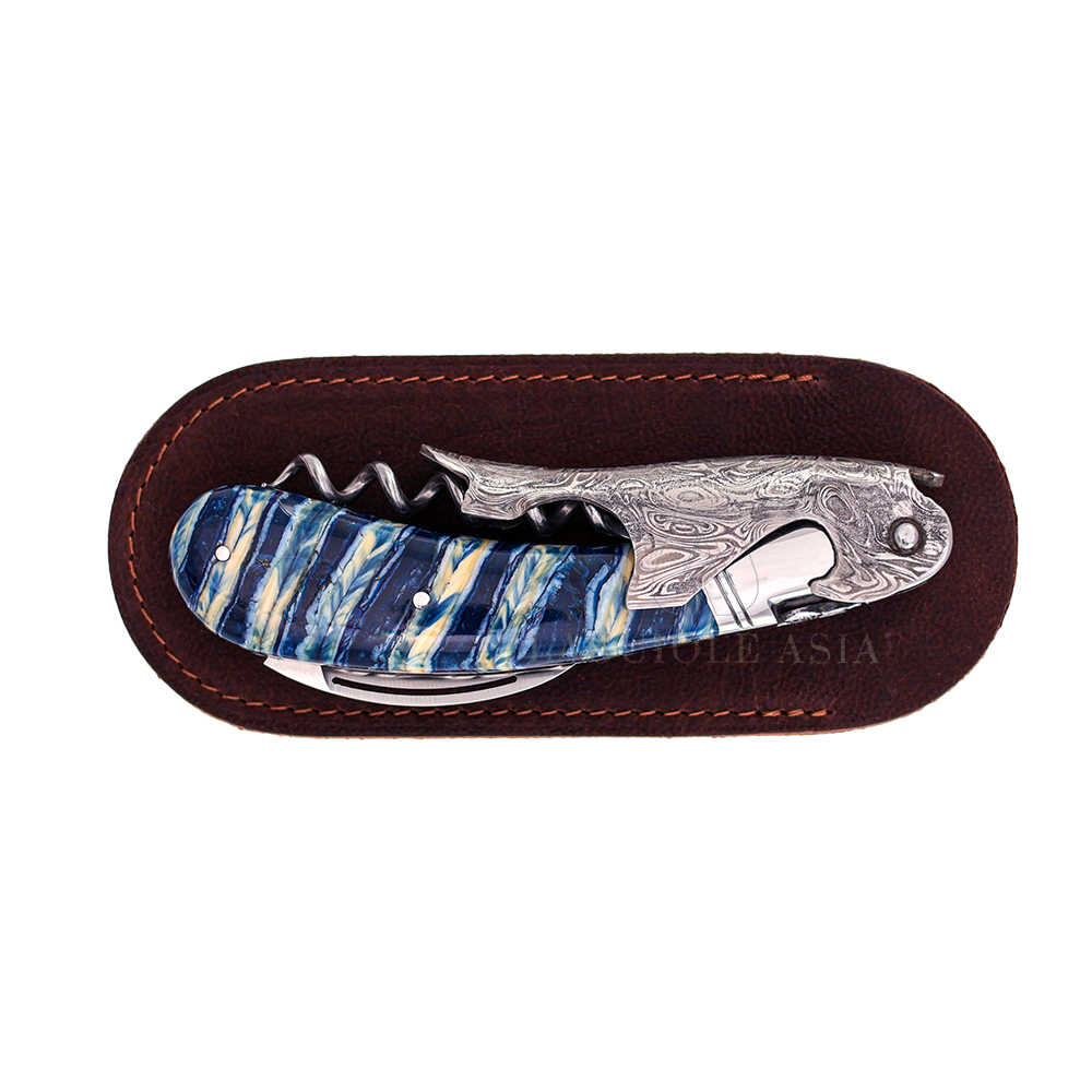 LAGUIOLE MAGNUM * Damascus * Blue Mammoth Molar Fossil