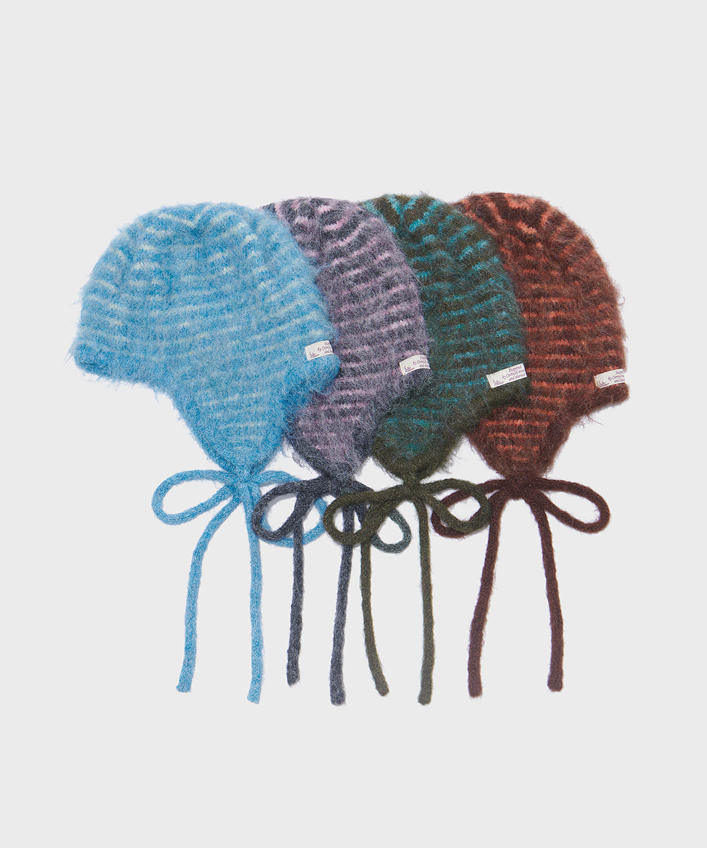 Shaggy Knit Flap Cap