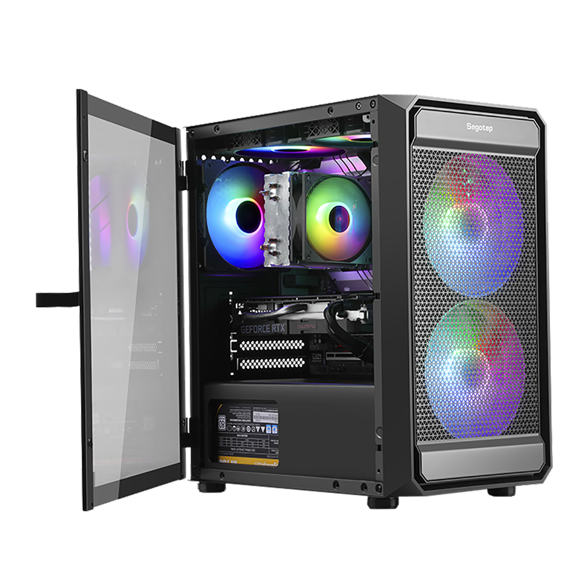 Segotep Artist M-ATX Case 玻璃側透機箱