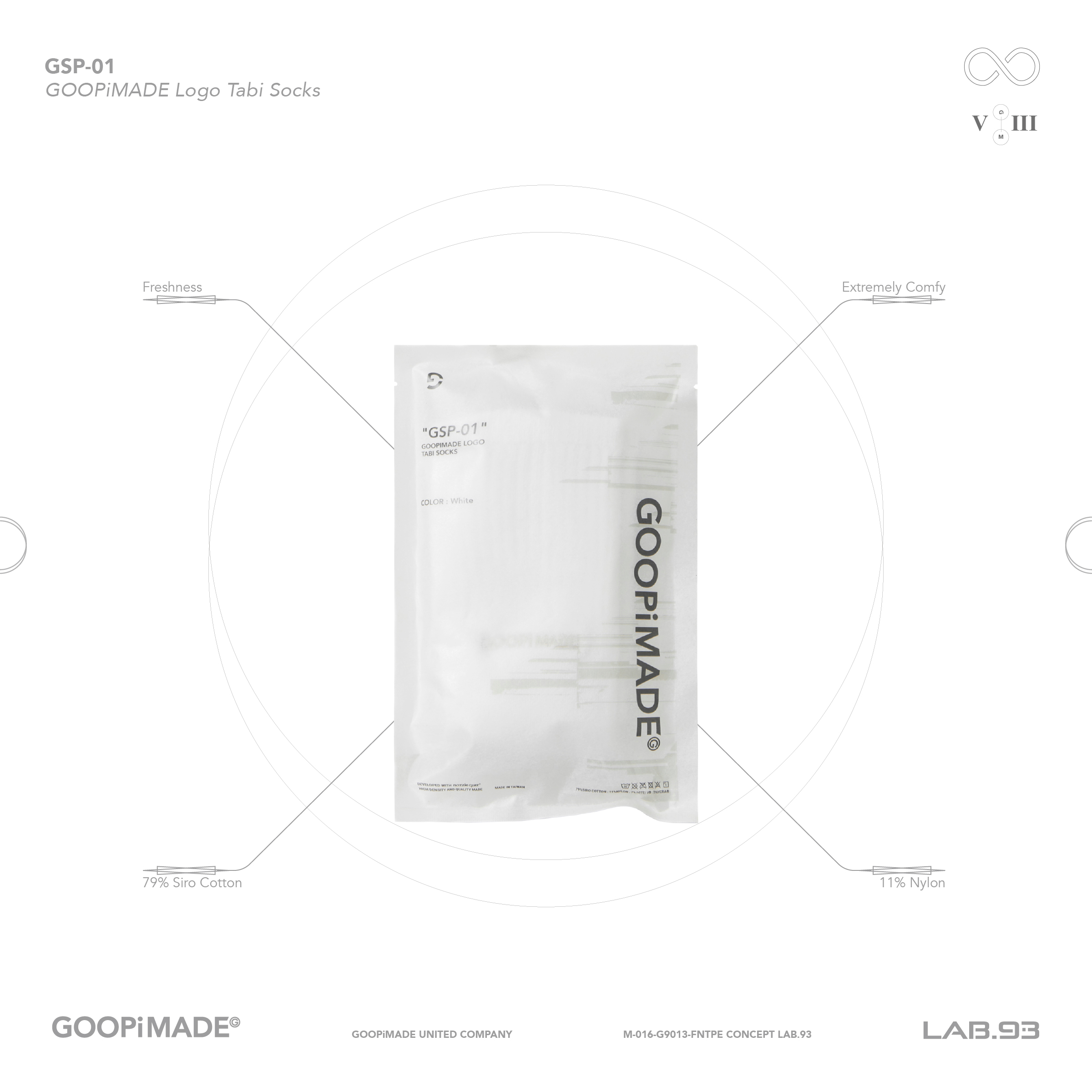 [GOOPiMADE] "GSP-01" GOOPiMADE Logo Tabi Socks
