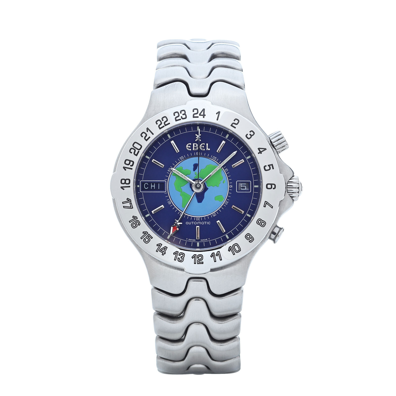 玉寶 EBEL Sport Wave Meridian World Time GMT腕錶 E9122641