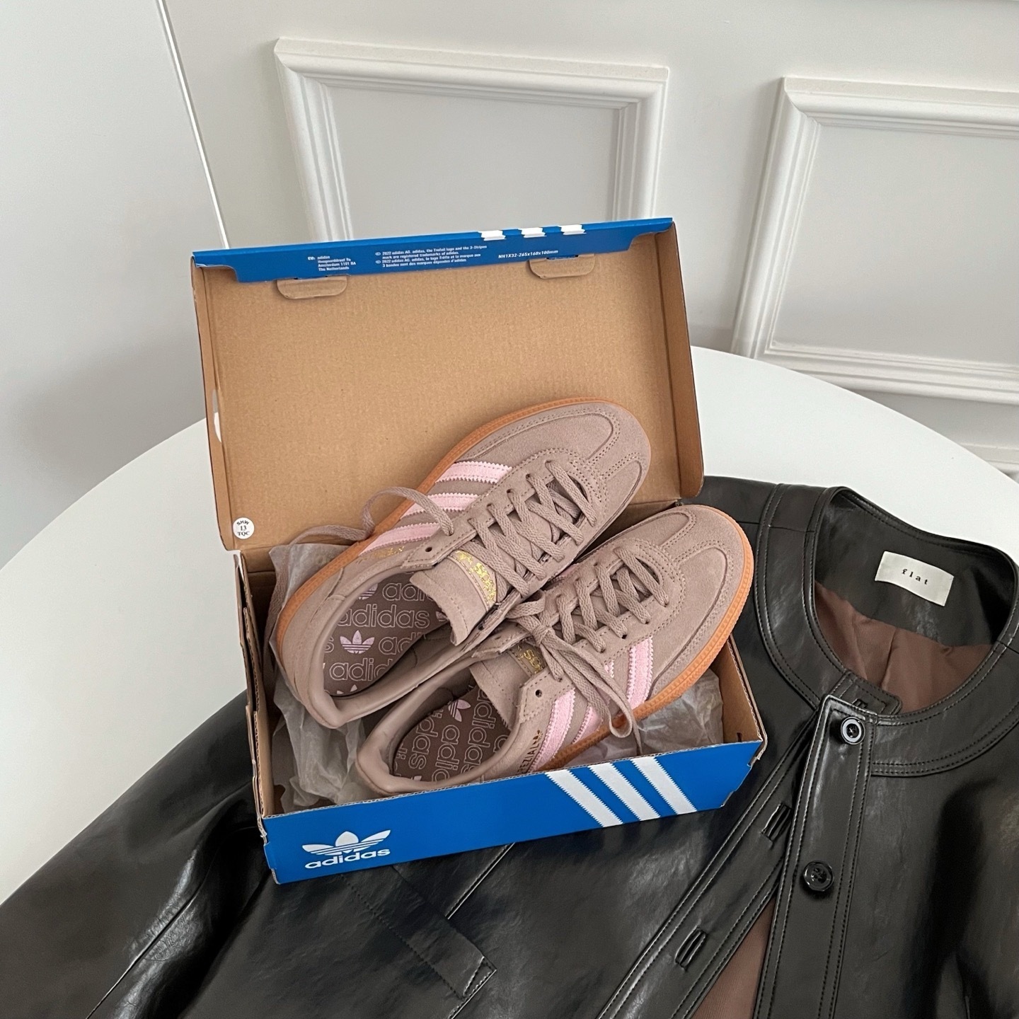 Adidas Originals Handball Spezial 淺咖啡 粉色 復古鞋 JR3082