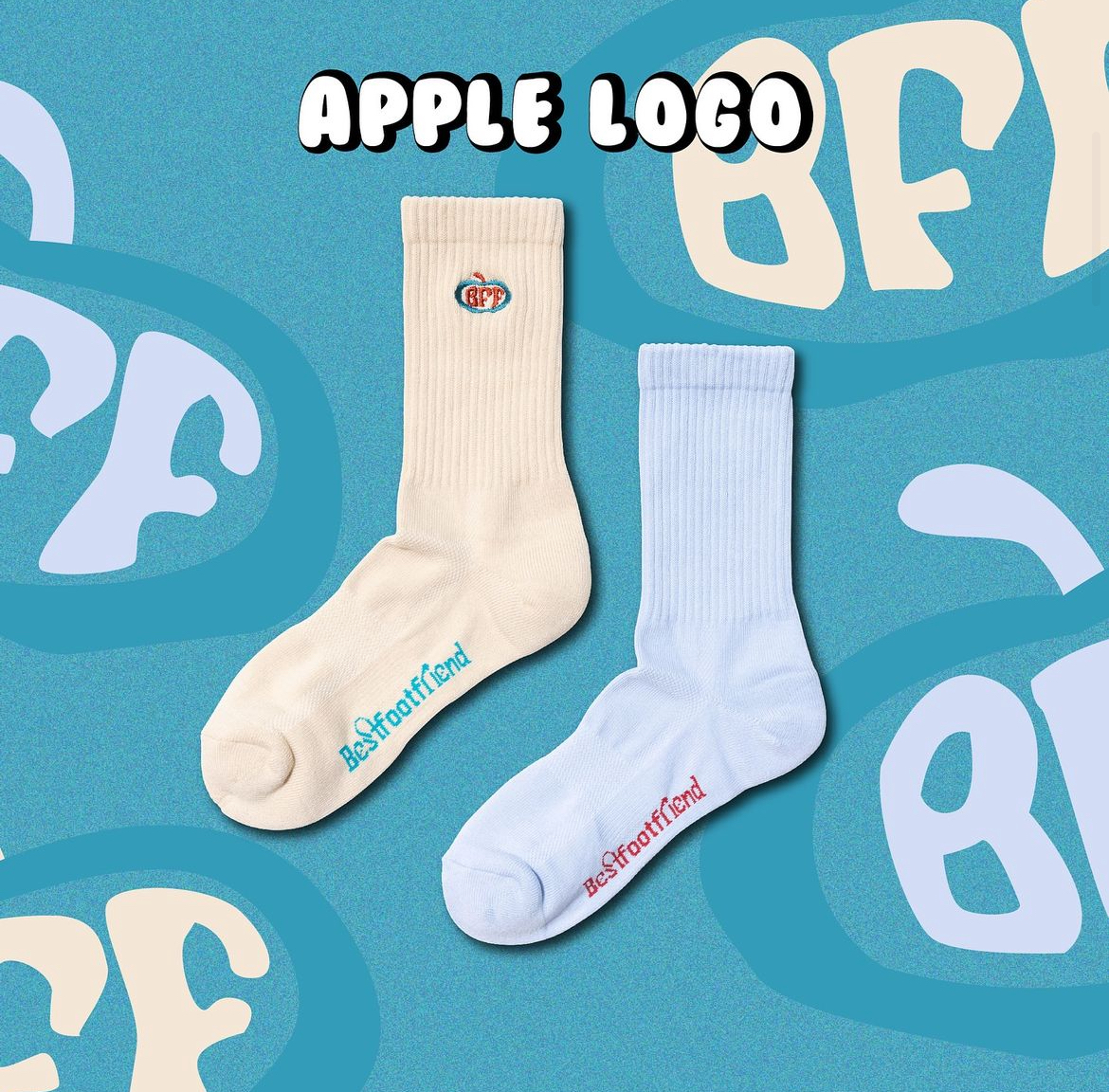 BFF Apple Logo socks 蘋果 兩色 BF24021